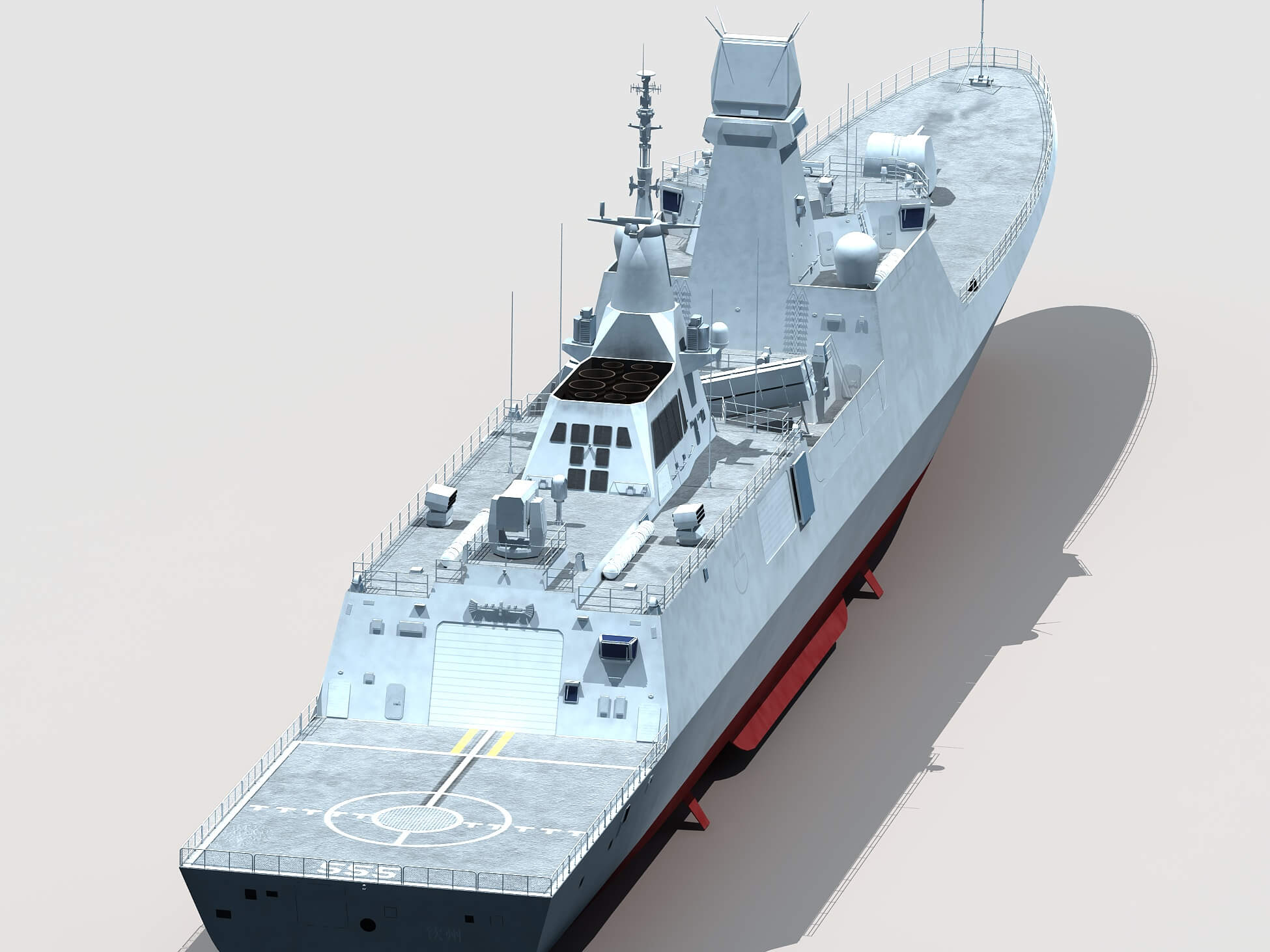 Quinzhou Type 054B Frigate - 3D Model by pxfpxd