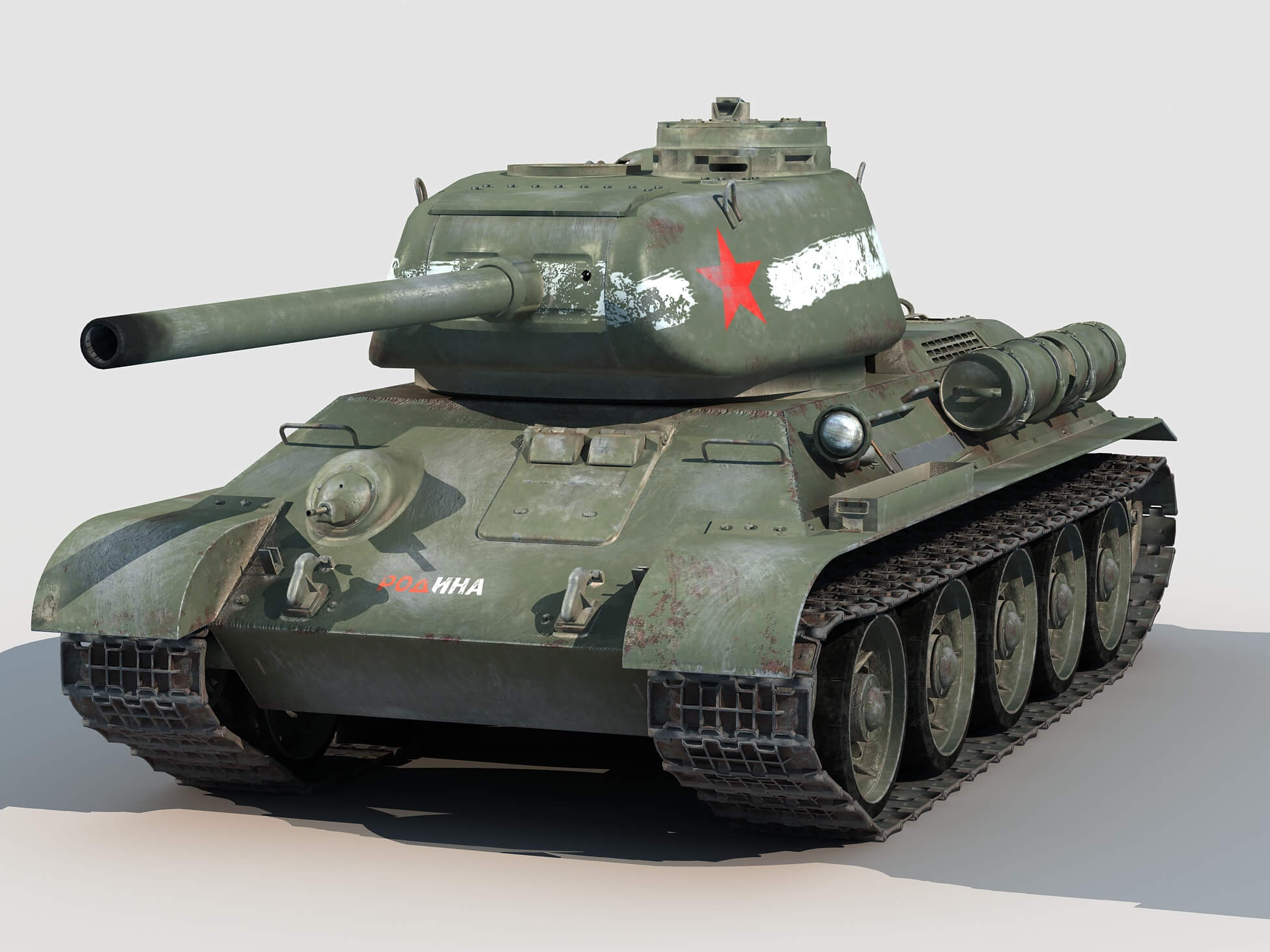 T-34/85 russian tank 3D Model by pxfpxd