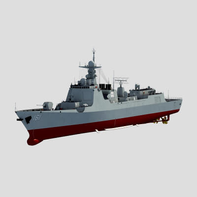 Type 052D Destroyer - 3D Model by pxfpxd