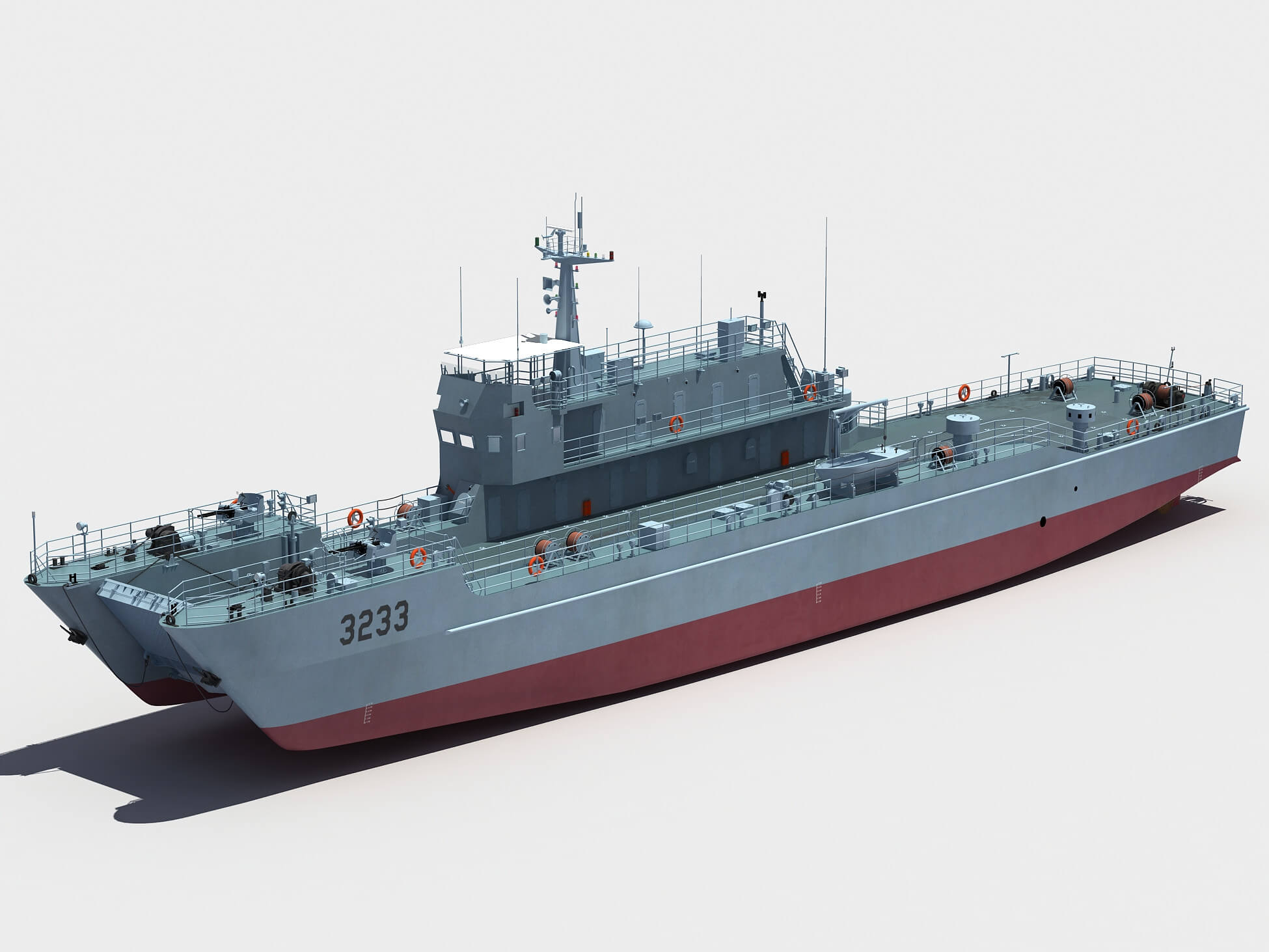 Type 074A Yubei Class Landing Ship - 3D Model by pxfpxd