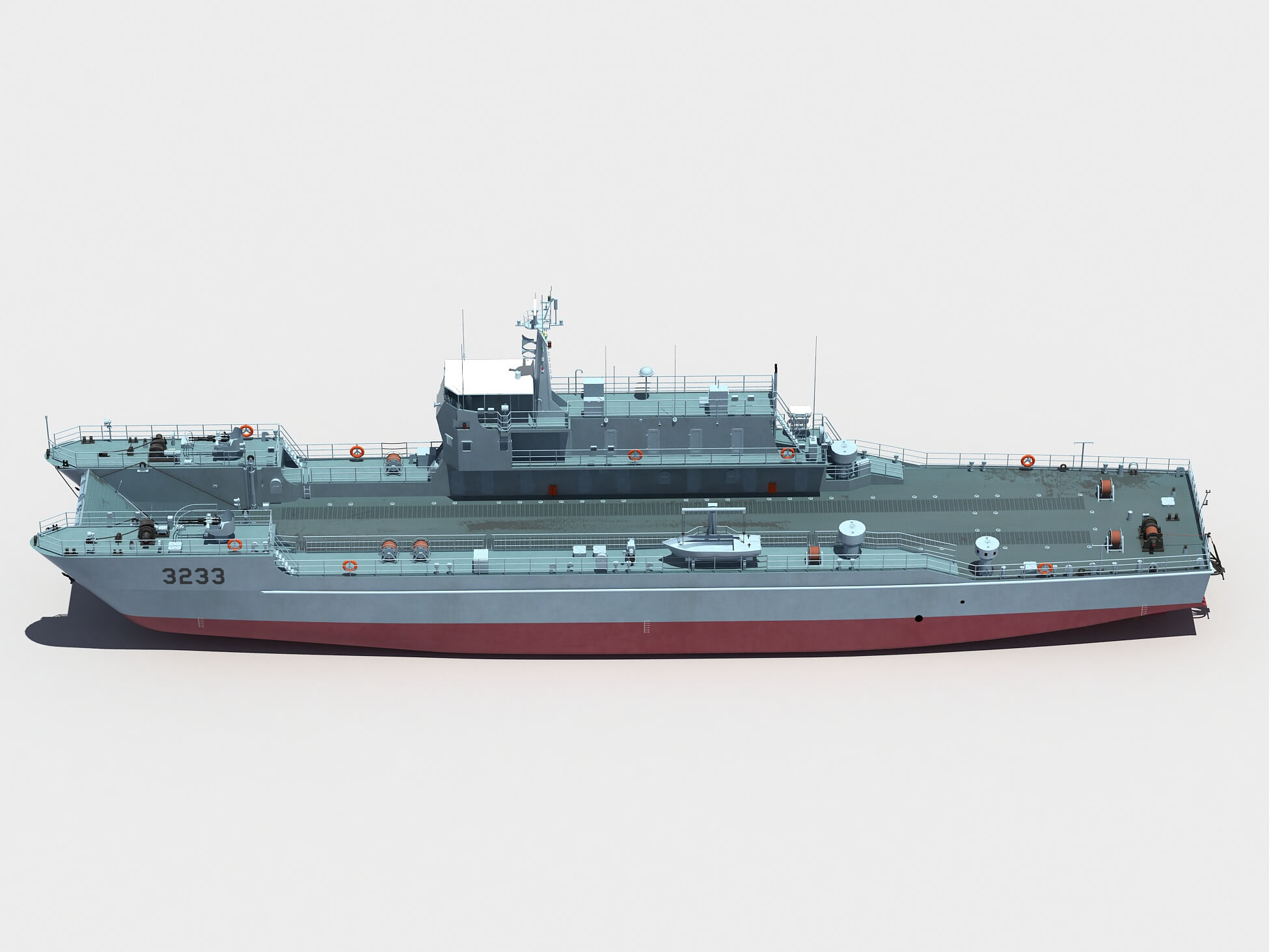 Type 074A Yubei Class Landing Ship - 3D Model by pxfpxd