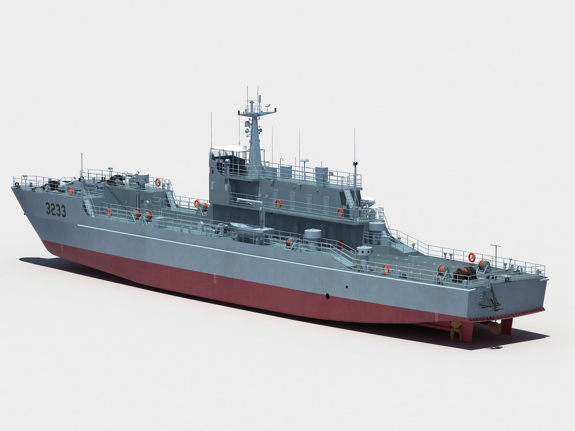 Type 074A Yubei Class Landing Ship - 3D Model by pxfpxd