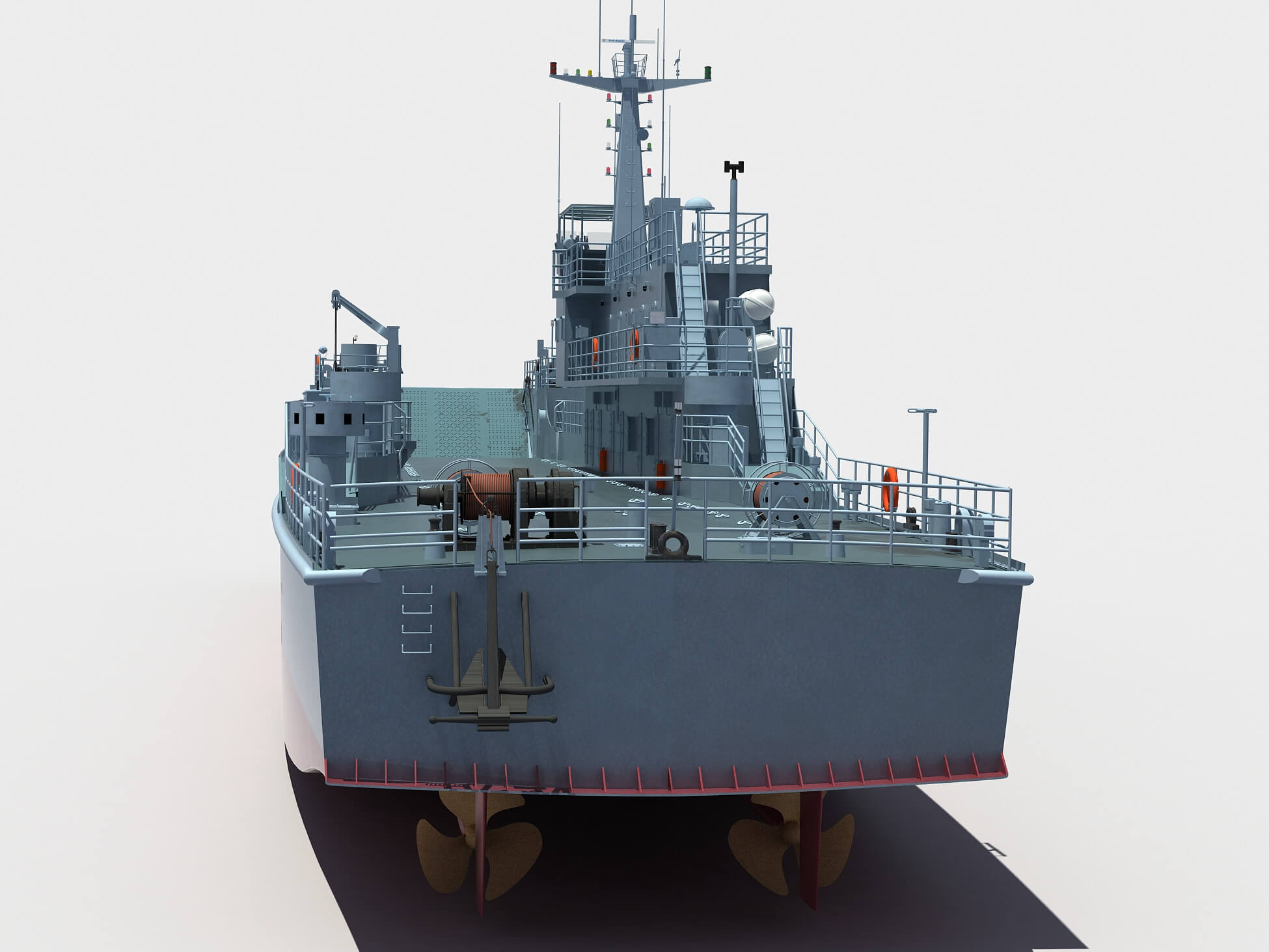 Type 074A Yubei Class Landing Ship - 3D Model by pxfpxd