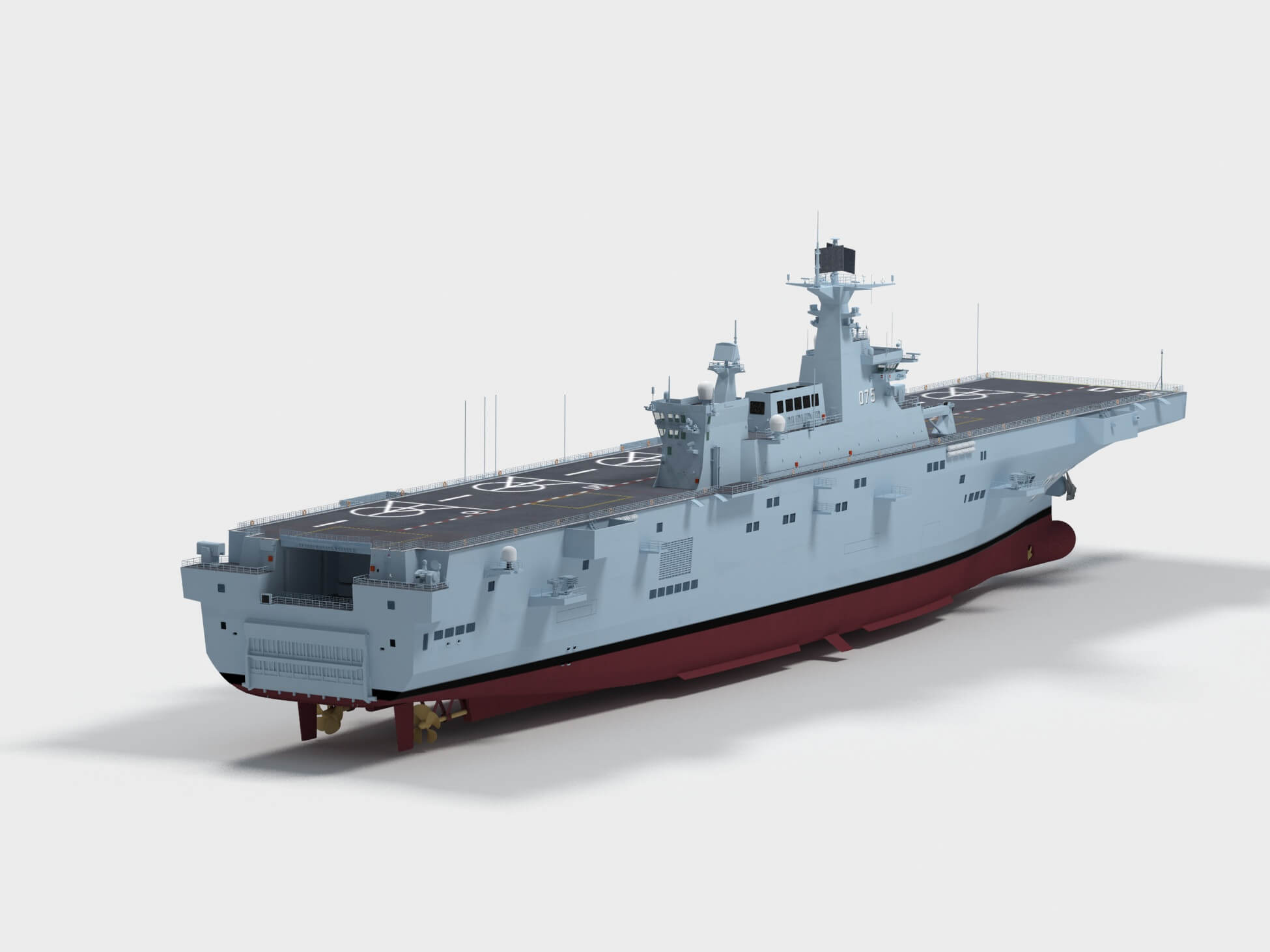 Type 075 Landing Helicopter Dock Yushen Class - 3D Model by pxfpxd