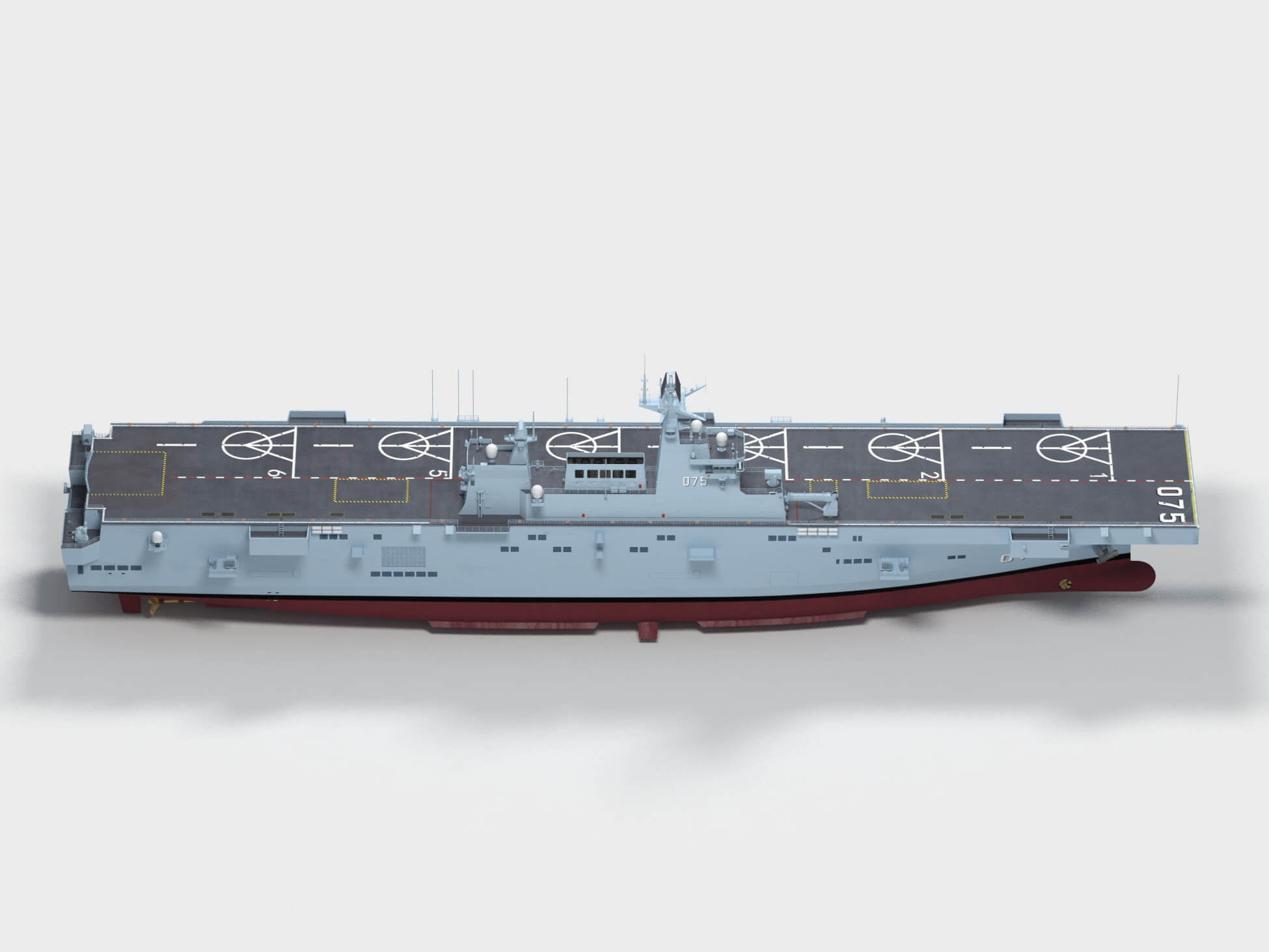 Type 075 Landing Helicopter Dock Yushen Class - 3D Model by pxfpxd