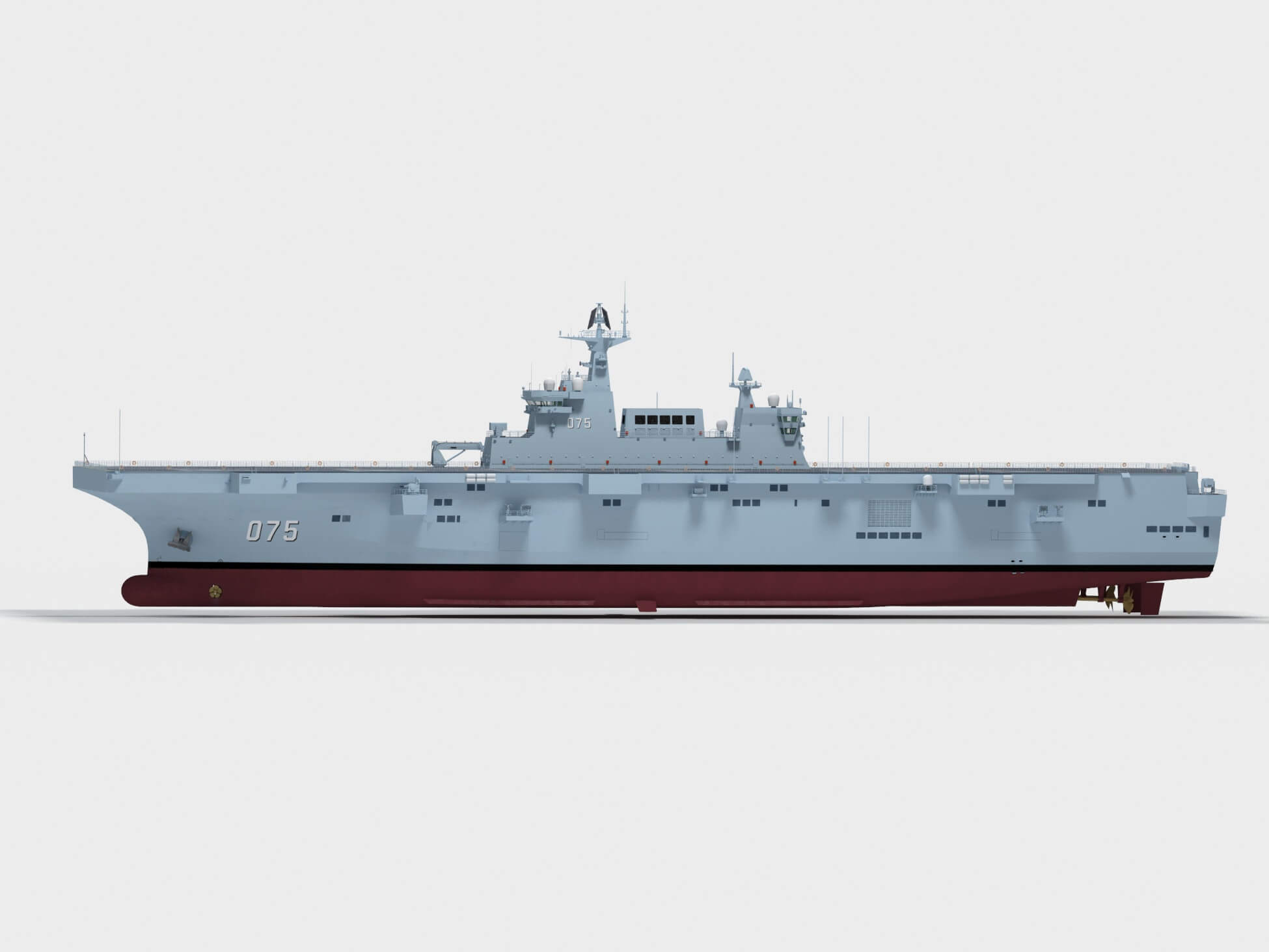 Type 075 Landing Helicopter Dock Yushen Class - 3D Model by pxfpxd