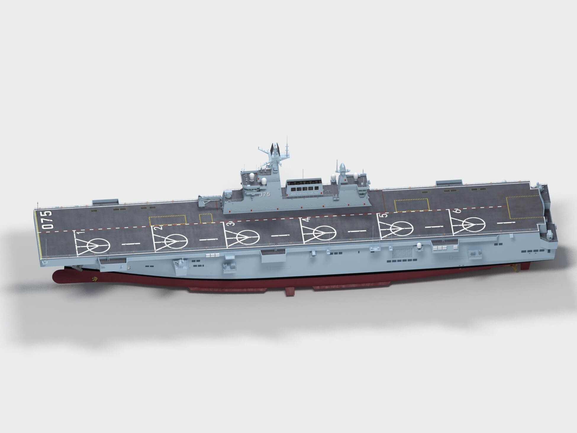 Type 075 Landing Helicopter Dock Yushen Class - 3D Model by pxfpxd