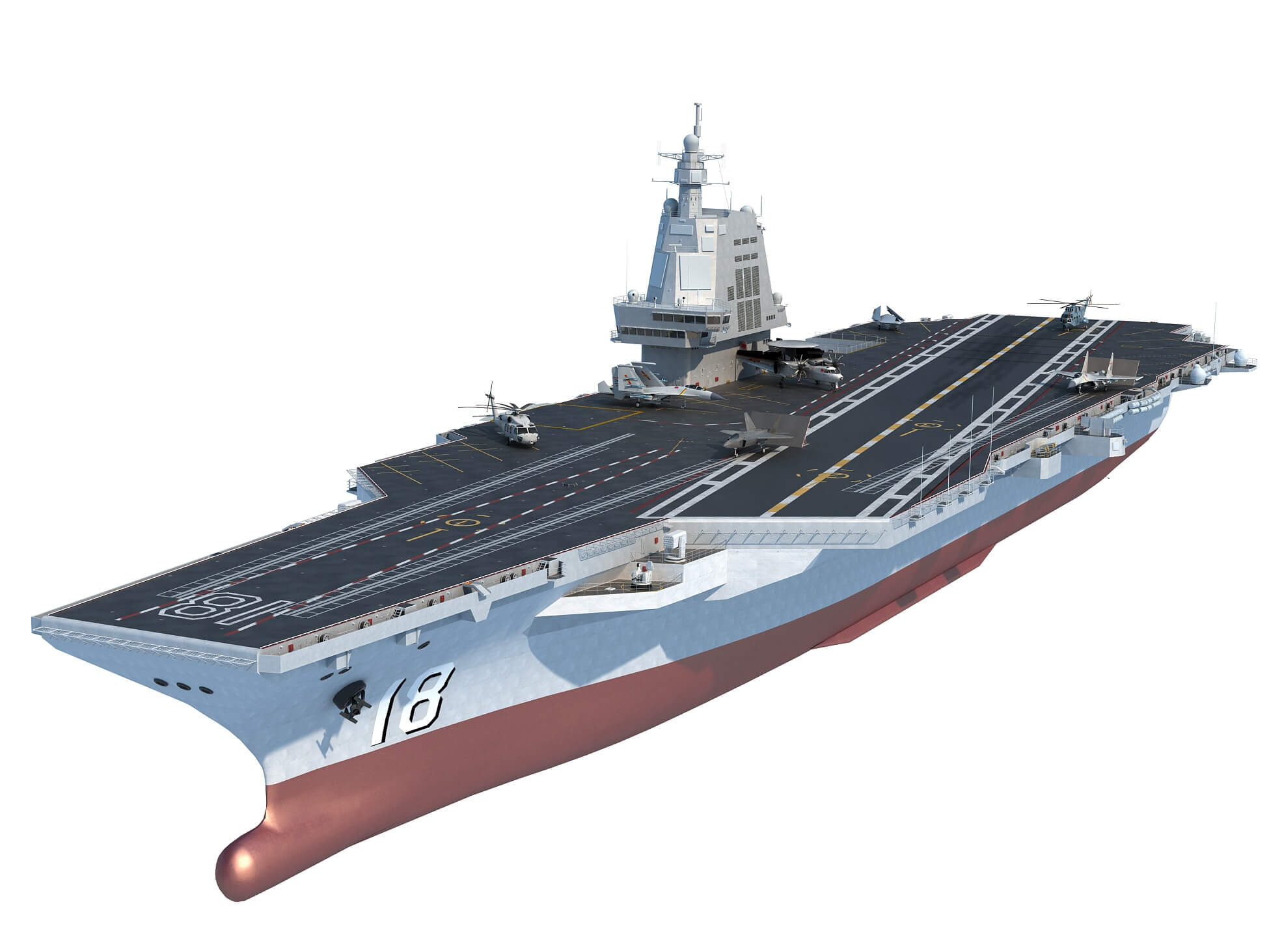 Type 003 Fujian Carrier - 3D Model by pxfpxd