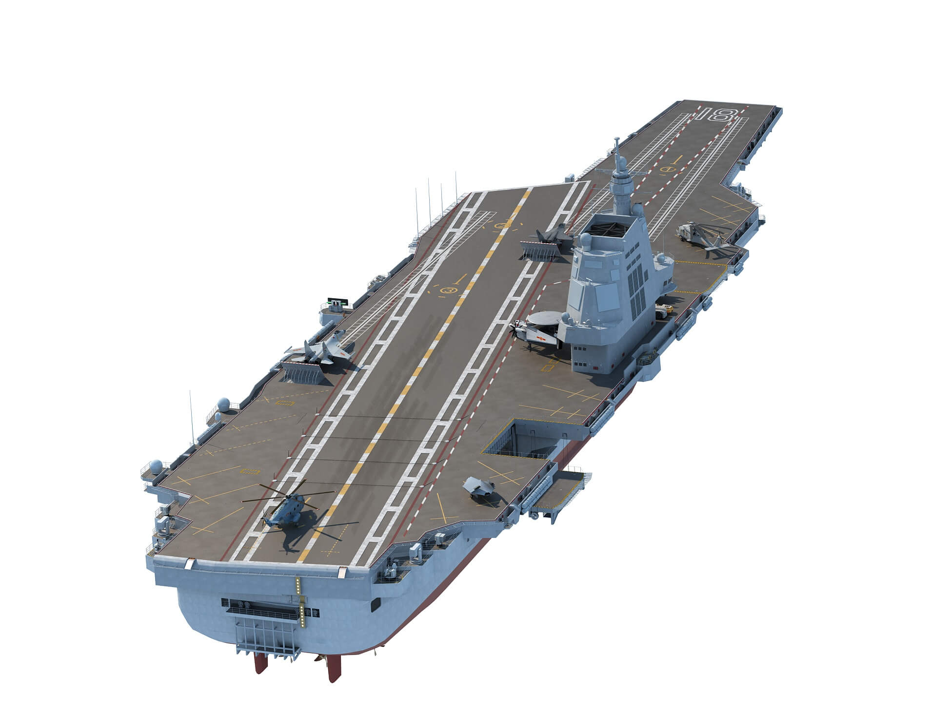 Type 003 Fujian Carrier - 3D Model by pxfpxd