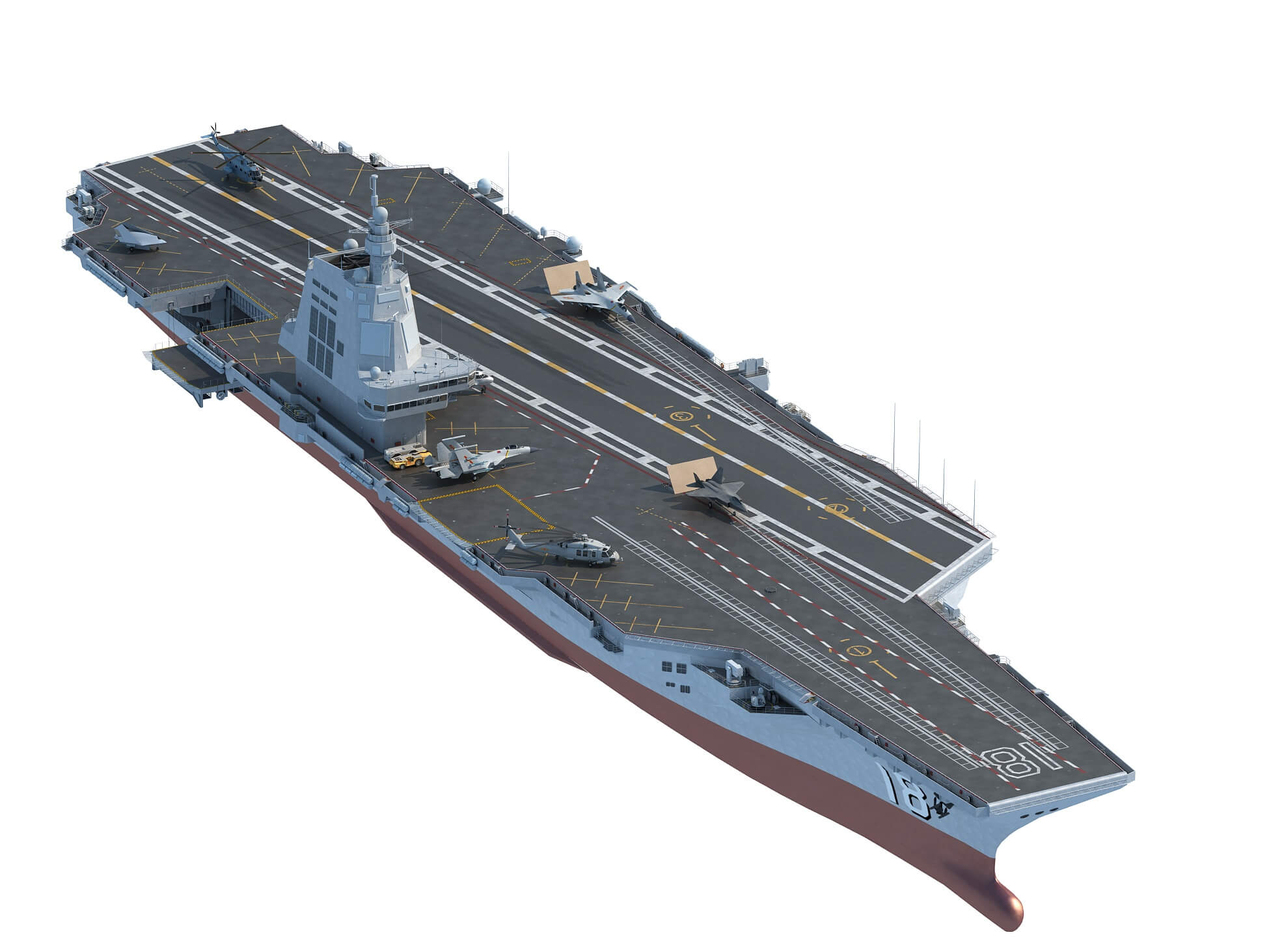 Type 003 Fujian Carrier - 3D Model by pxfpxd