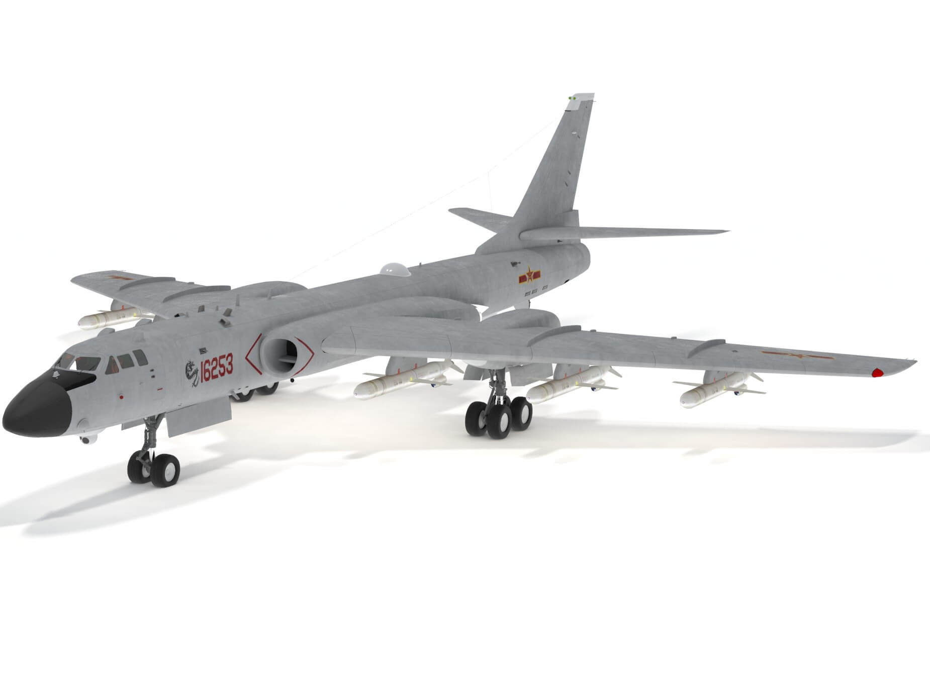 Xian H-6K chinese bomber 3D Model by pxfpxd