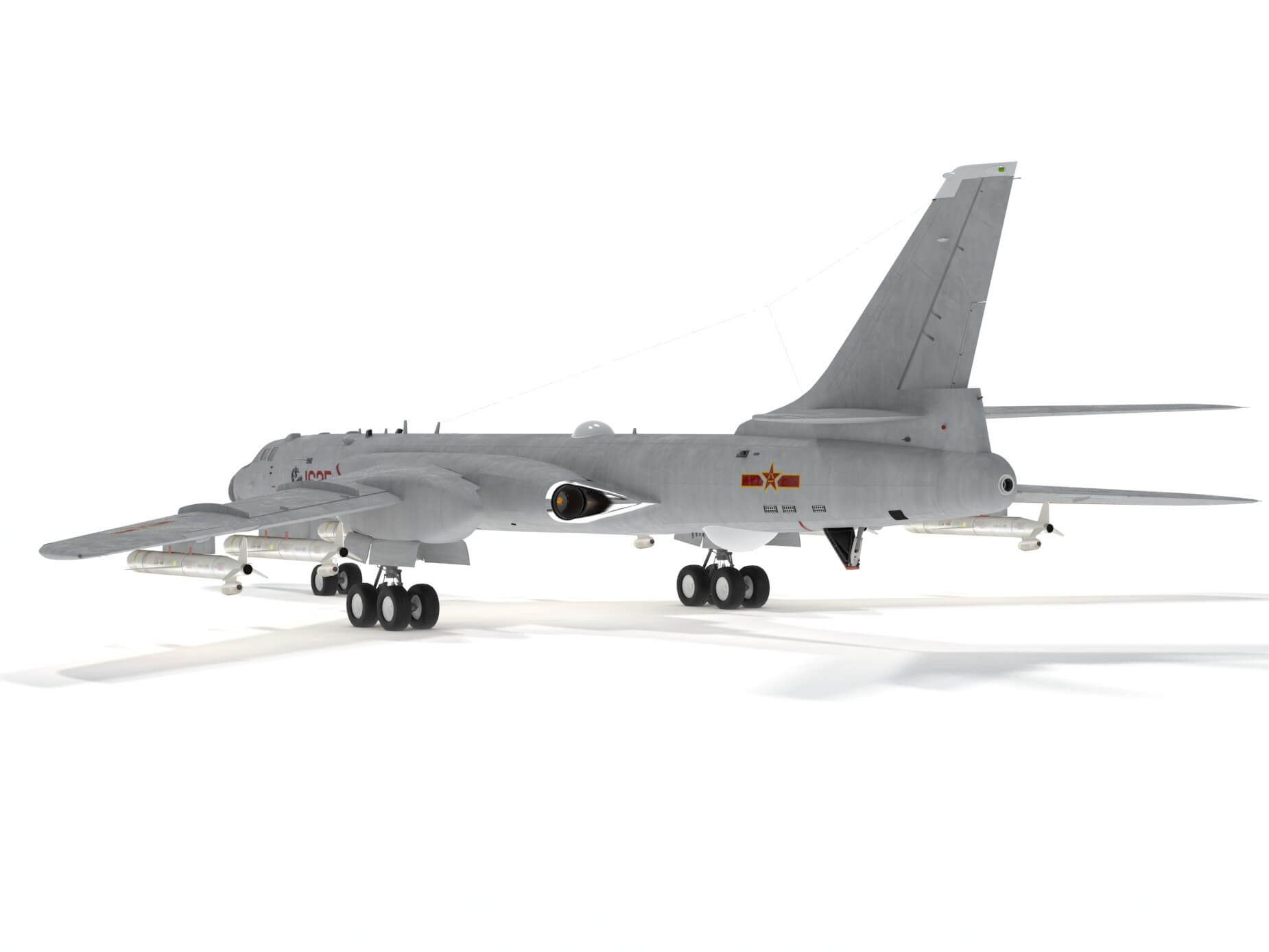 Xian H-6K chinese bomber 3D Model by pxfpxd