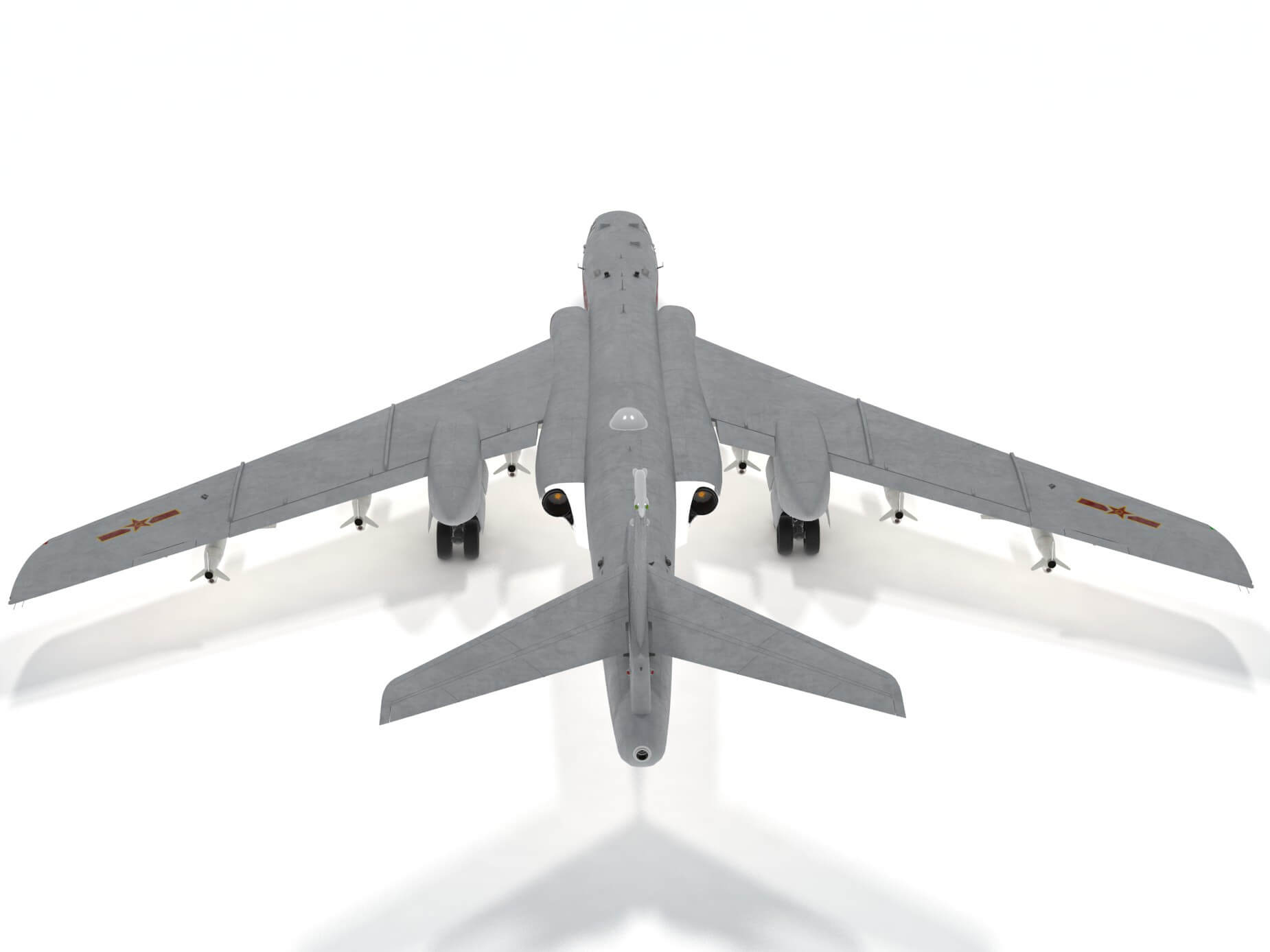 Xian H-6K chinese bomber 3D Model by pxfpxd