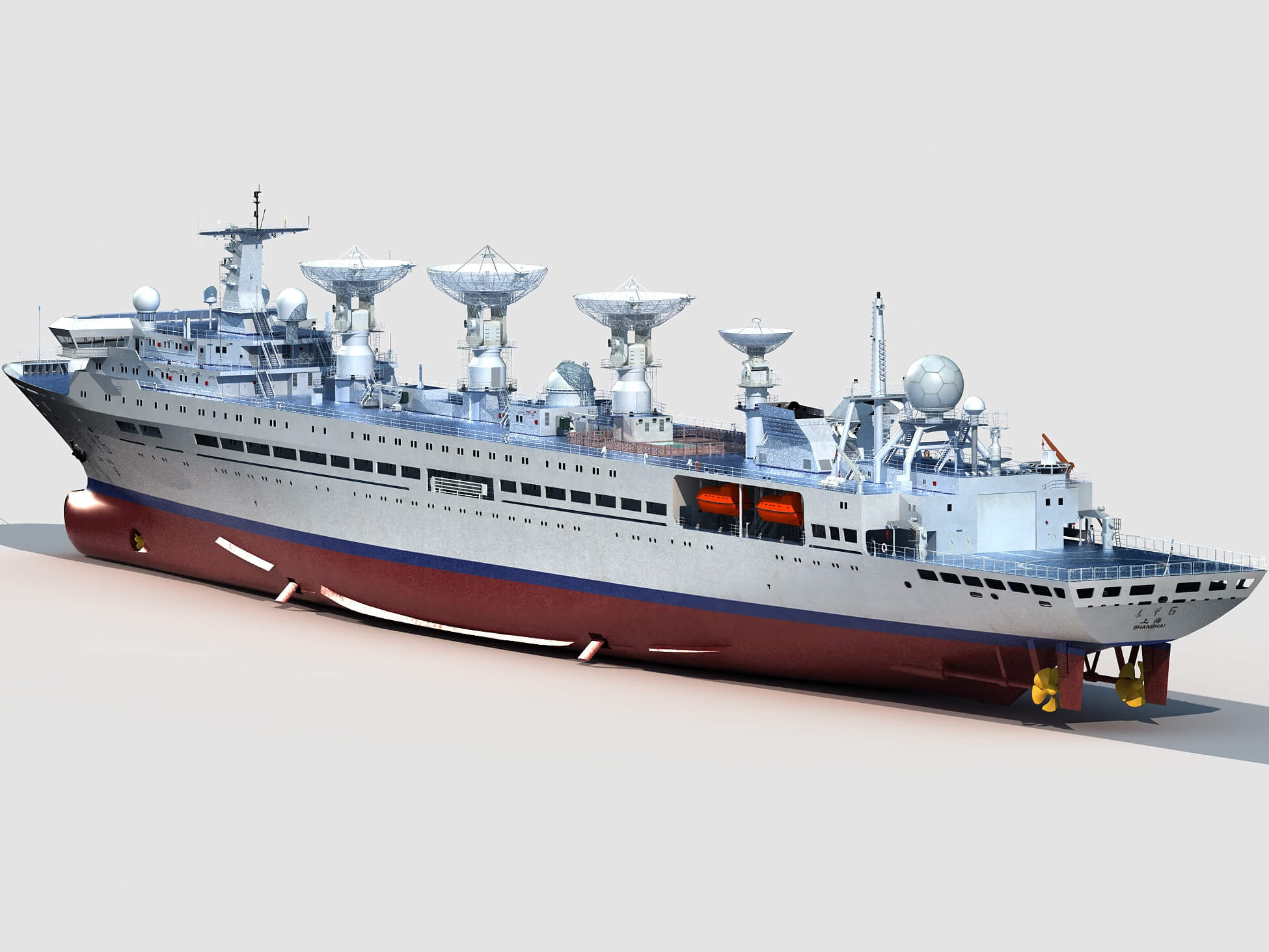 Yuan Wang 6 Spy Ship - 3D Model by pxfpxd