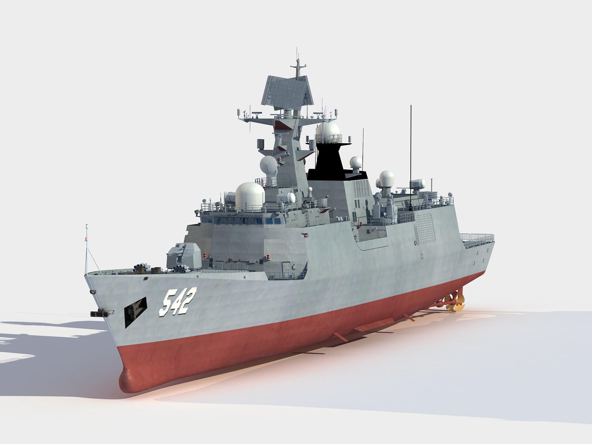 Zaozhuang 542 Type 054A Class Frigate - 3D Model by pxfpxd