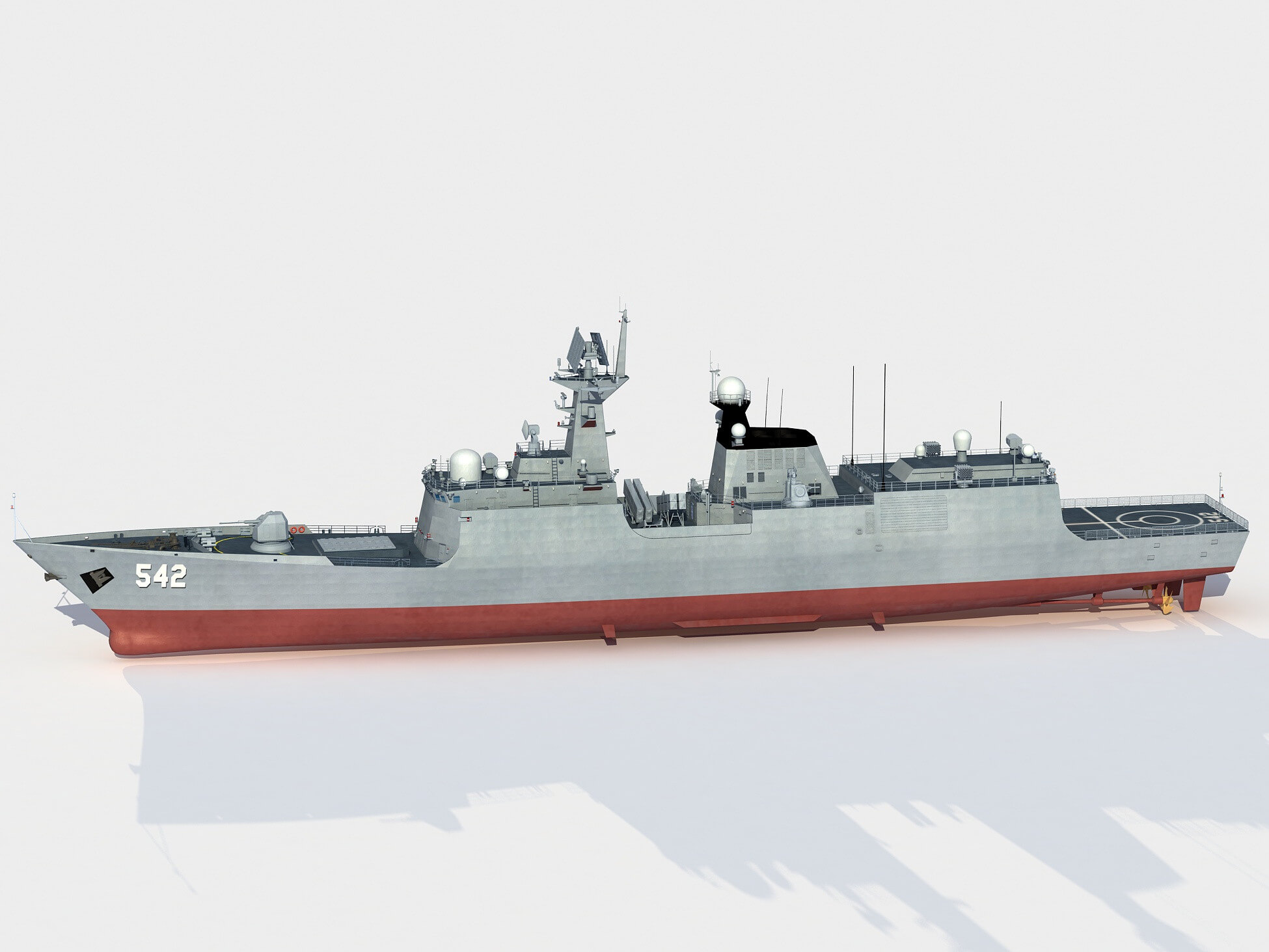 Zaozhuang 542 Type 054A Class Frigate - 3D Model by pxfpxd