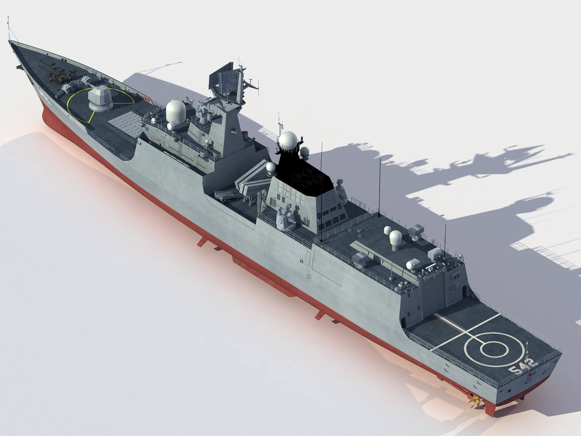 Zaozhuang 542 Type 054A Class Frigate - 3D Model by pxfpxd