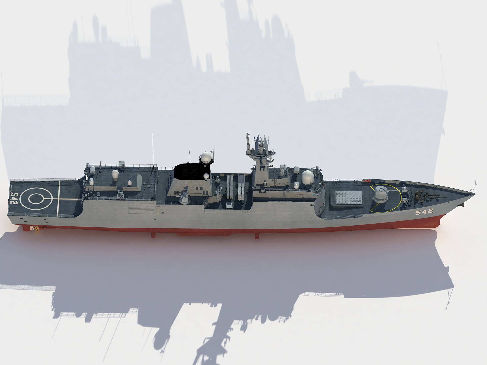 Zaozhuang 542 Type 054A Class Frigate - 3D Model by pxfpxd