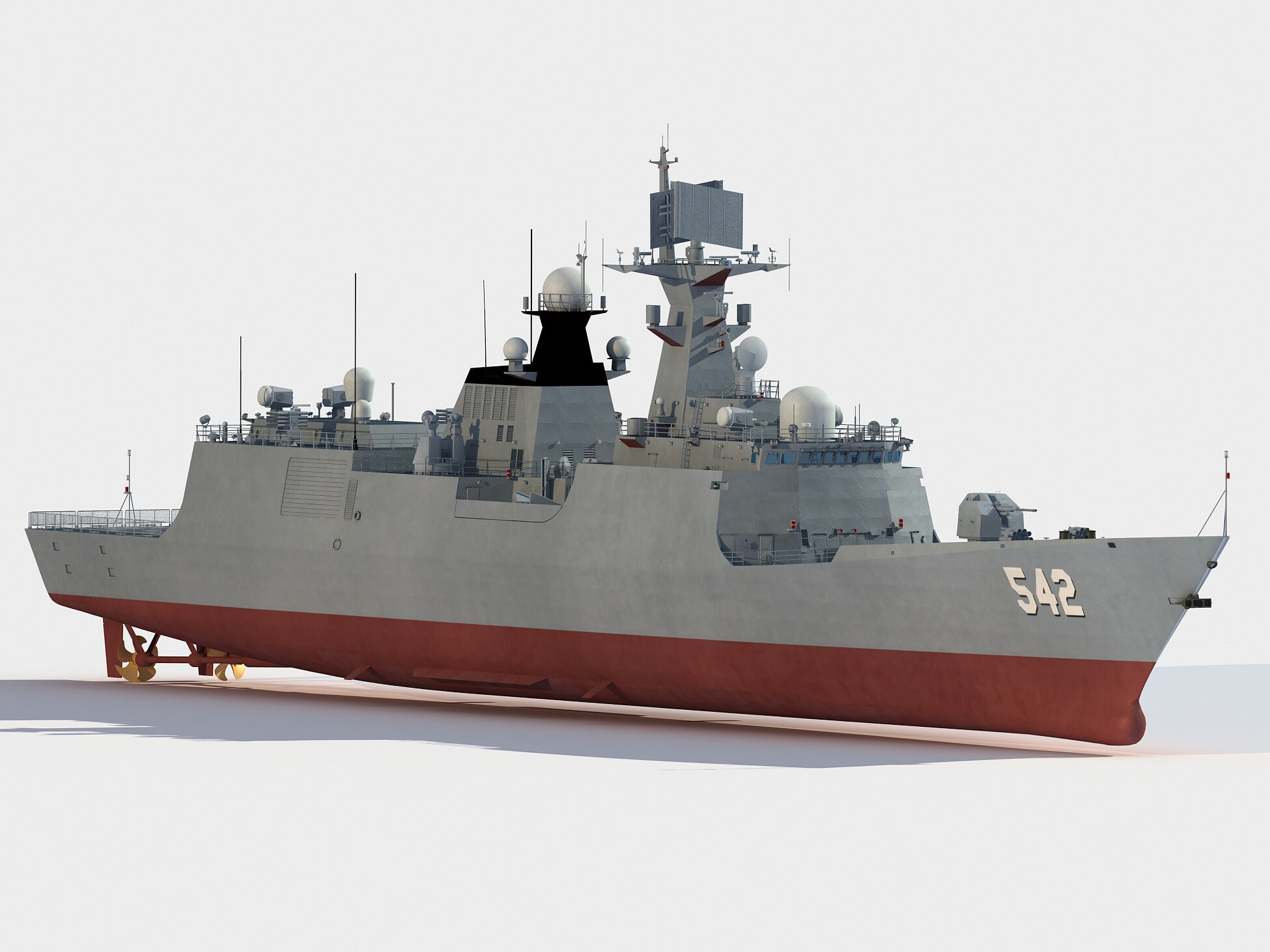 Zaozhuang 542 Type 054A Class Frigate - 3D Model by pxfpxd