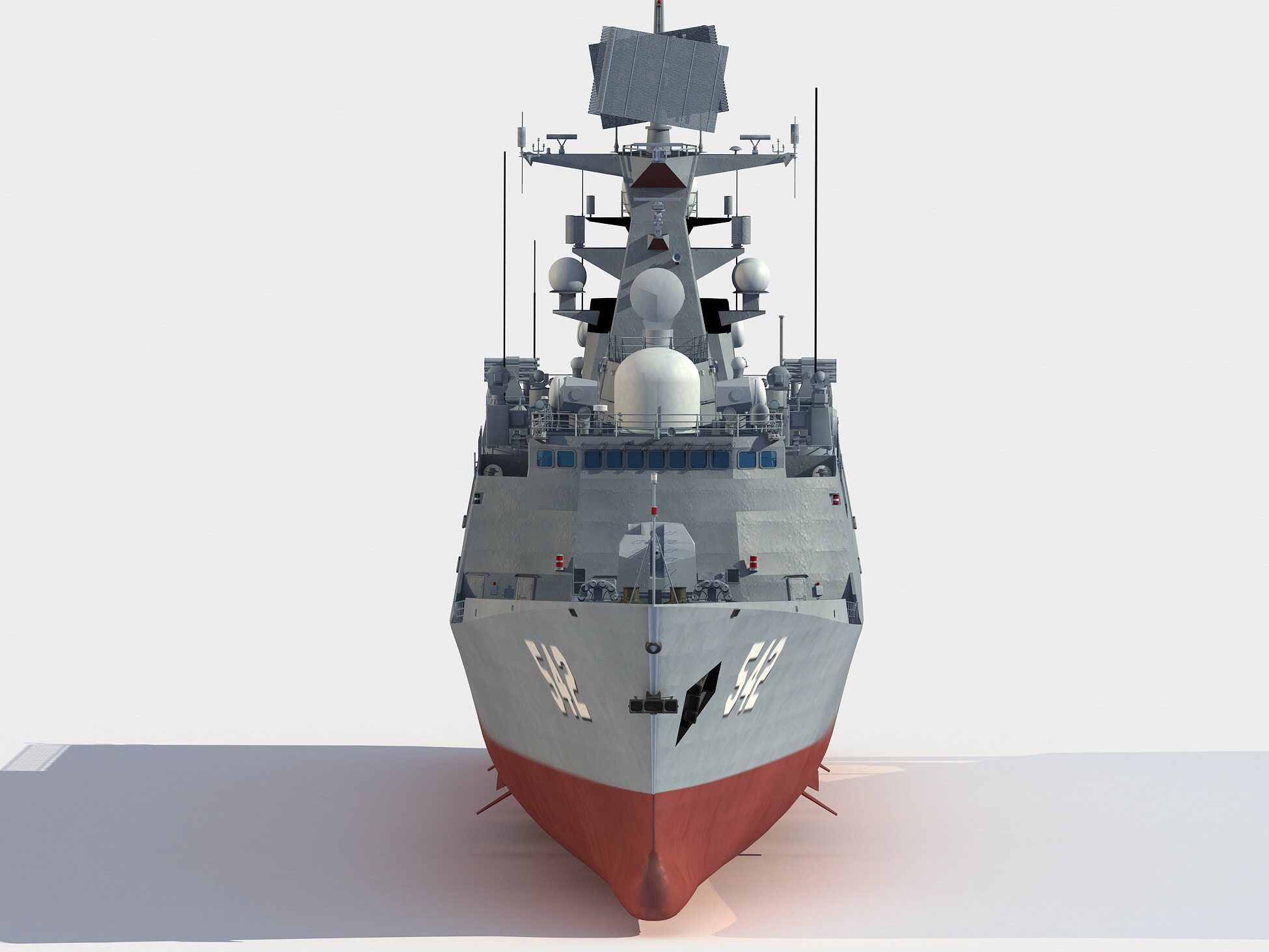 Zaozhuang 542 Type 054A Class Frigate - 3D Model by pxfpxd