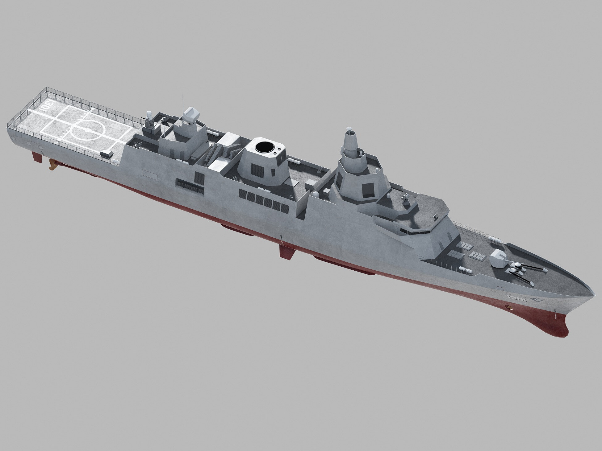 Zhonghai Class Frigate - 3D Model by pxfpxd