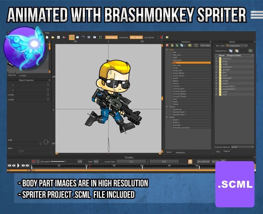 Custom Soldier - Game Sprites by pzUH