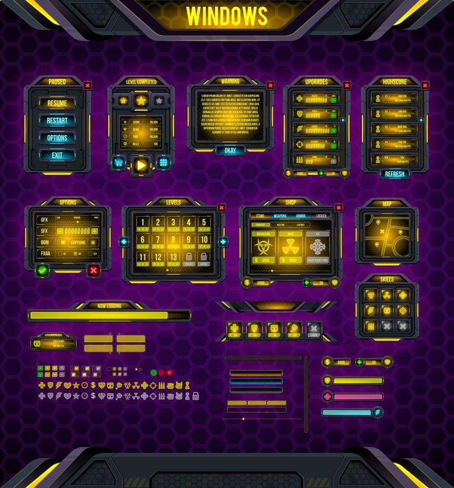 Cyber World Game User Interface by pzUH