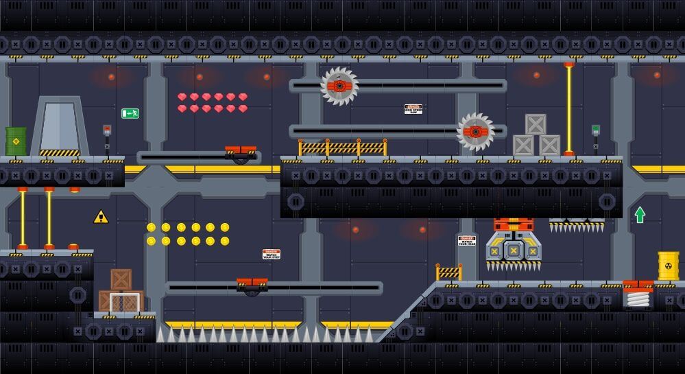Outerspace HQ - Platformer Tile Set 2D Game Asset by pzUH