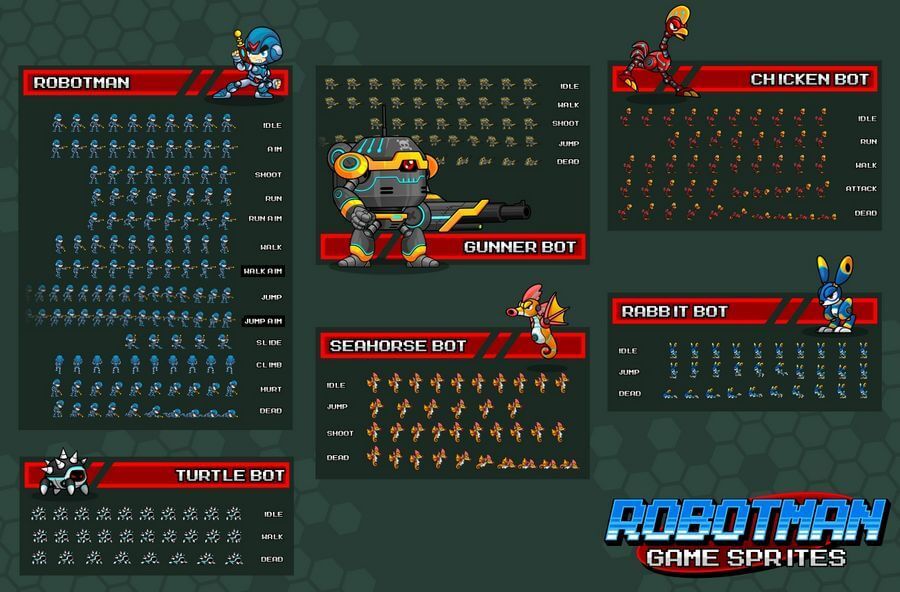 Robotman - Game Sprites by pzUH