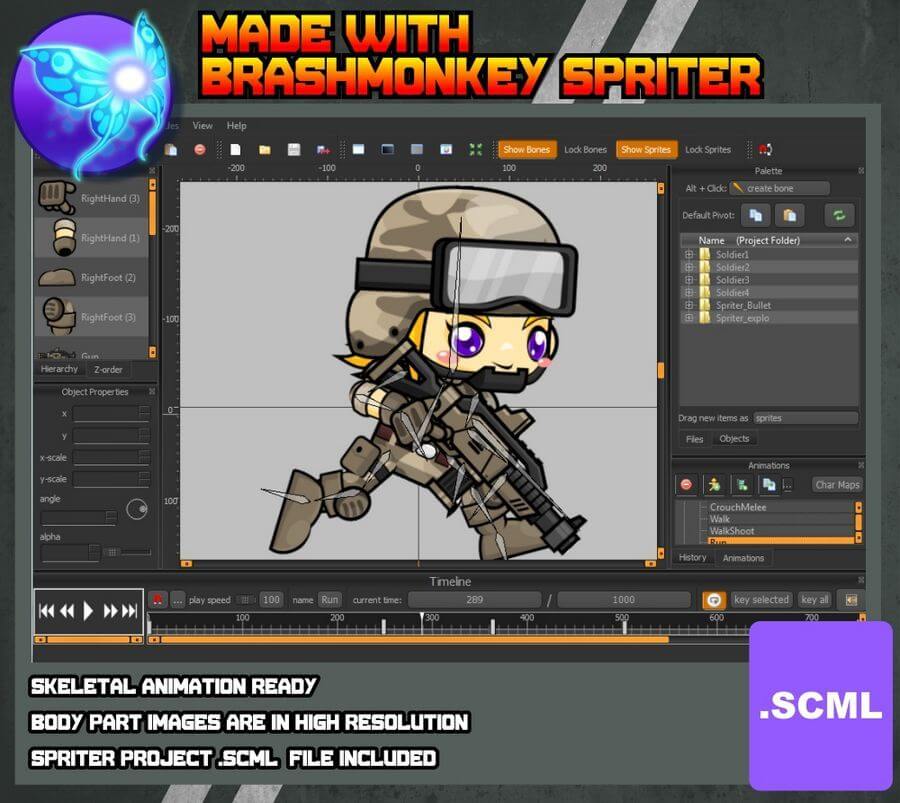 Soldier Game Sprite Bundle by pzUH