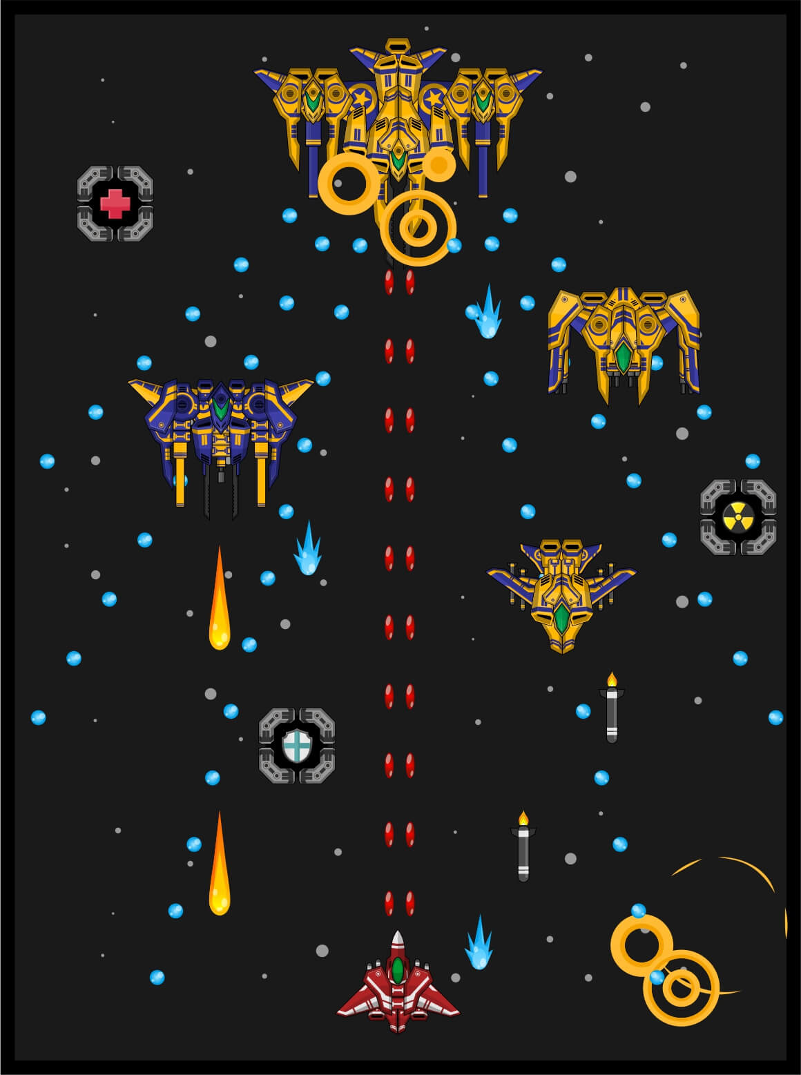 Top Down Space Shooter Creation Kit 1 - 2D Game Asset by pzUH