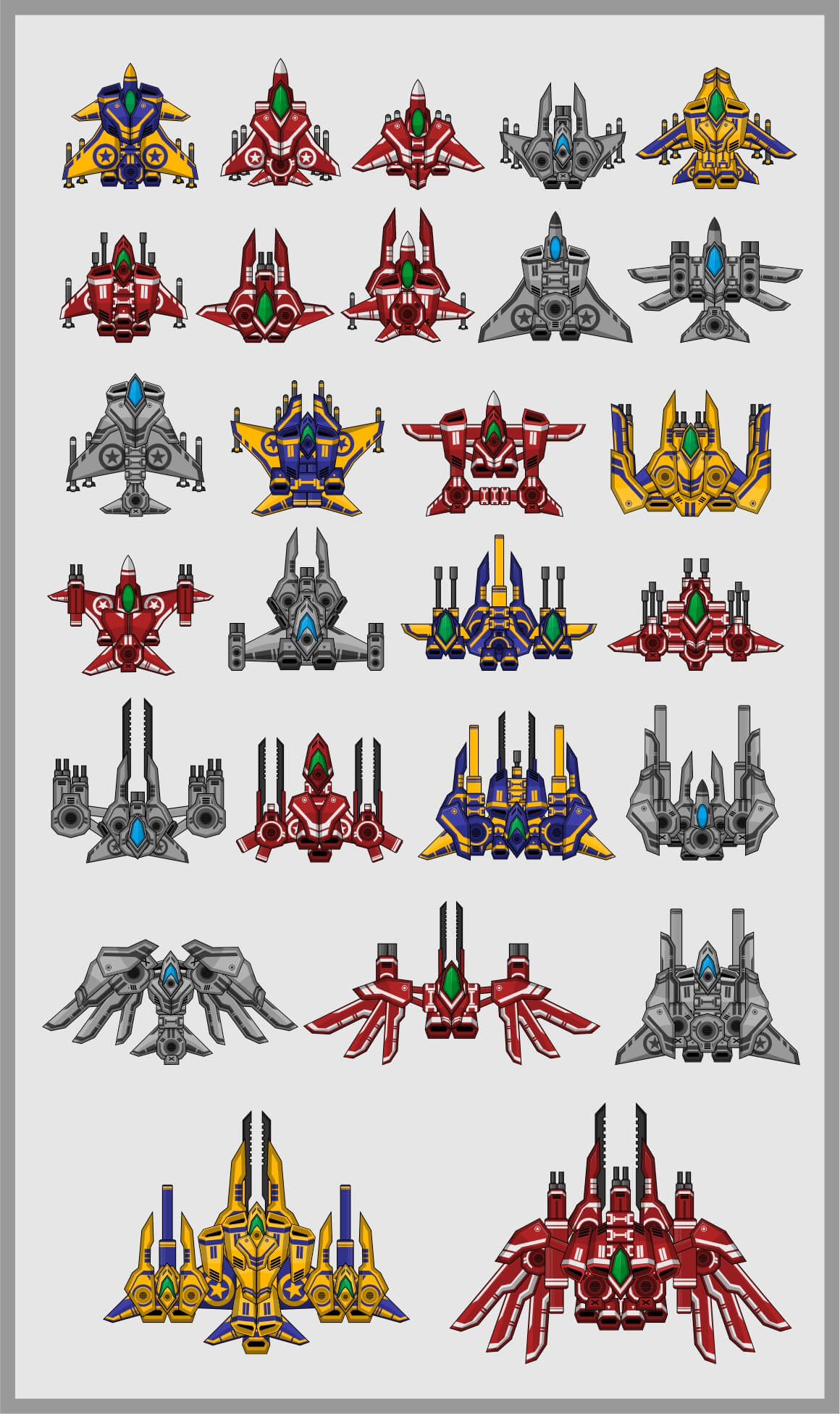 Top Down Space Shooter Creation Kit 1 - 2D Game Asset by pzUH