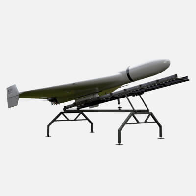 GERAN-2 Drone with Launch Ramp 3D Model by Q-lee