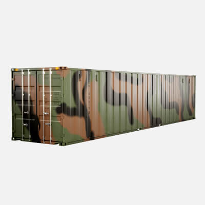 Intermodal Military Shipping Container 40-Foot-Long 3D Model by Q-lee