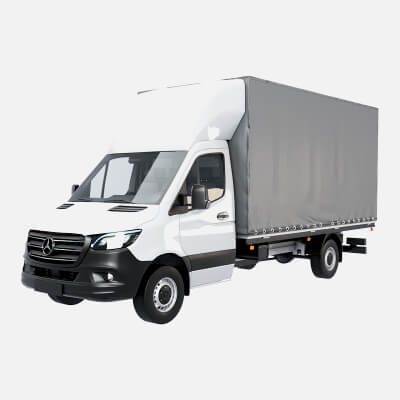 Mercedes Sprinter Curtain Side Tautliner Van 3D Model PBR by Q-lee