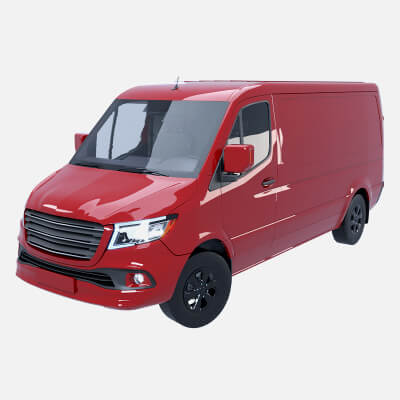 Modern Euro Panel Van PRB Textures - 3D Model by Q-lee