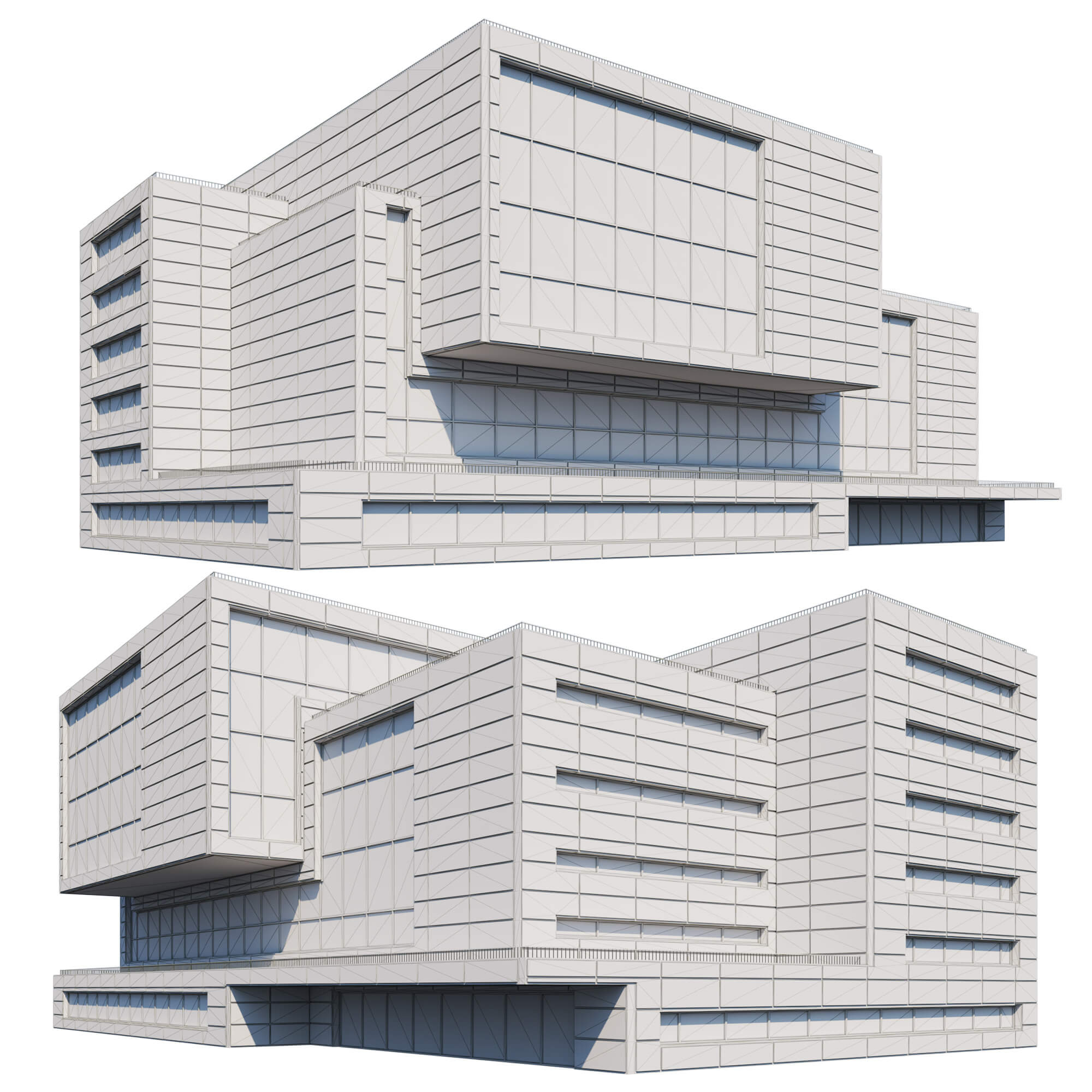 Modern Building 002 - 3D Model by Qobadi