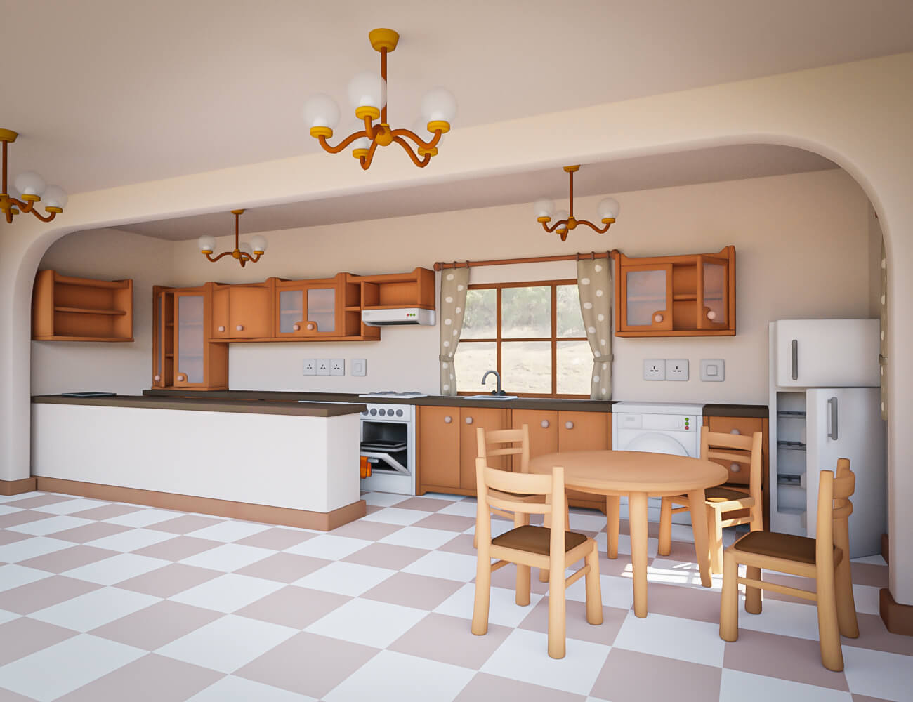 Cozy Cartoon World Kitchen Bundle by QuantumStateStudio