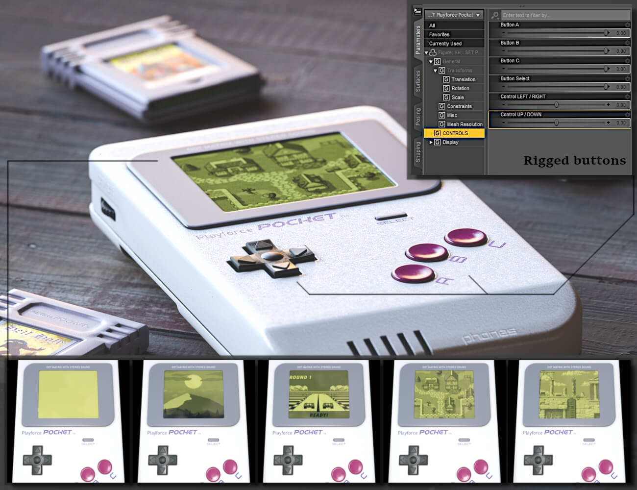 Handheld Classics - Playforce Pocket 3D Model by QuantumStateStudio