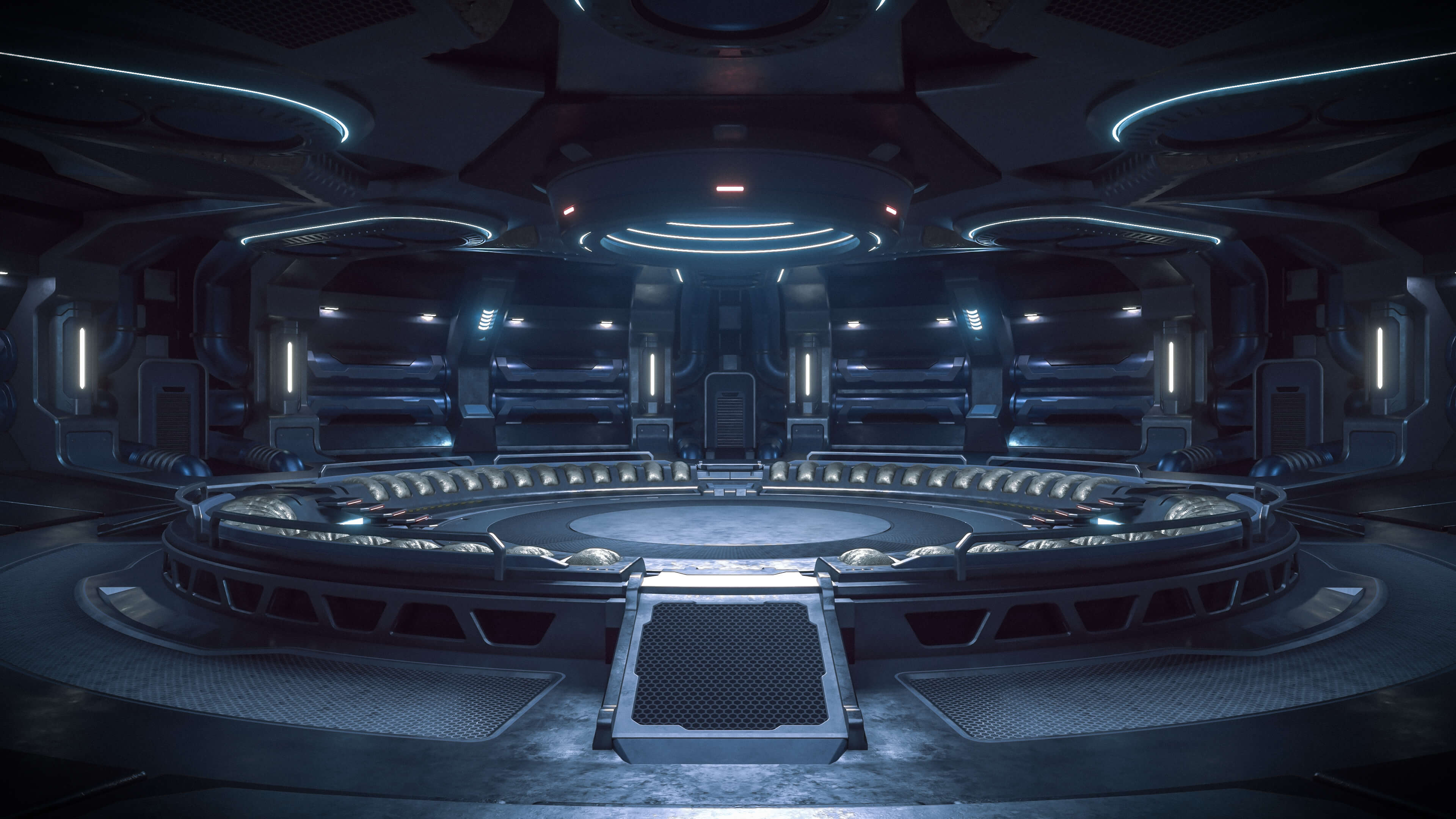 Sci-Fi Hangar Rework Scene 3D Render, Digital Art by qwestgamp