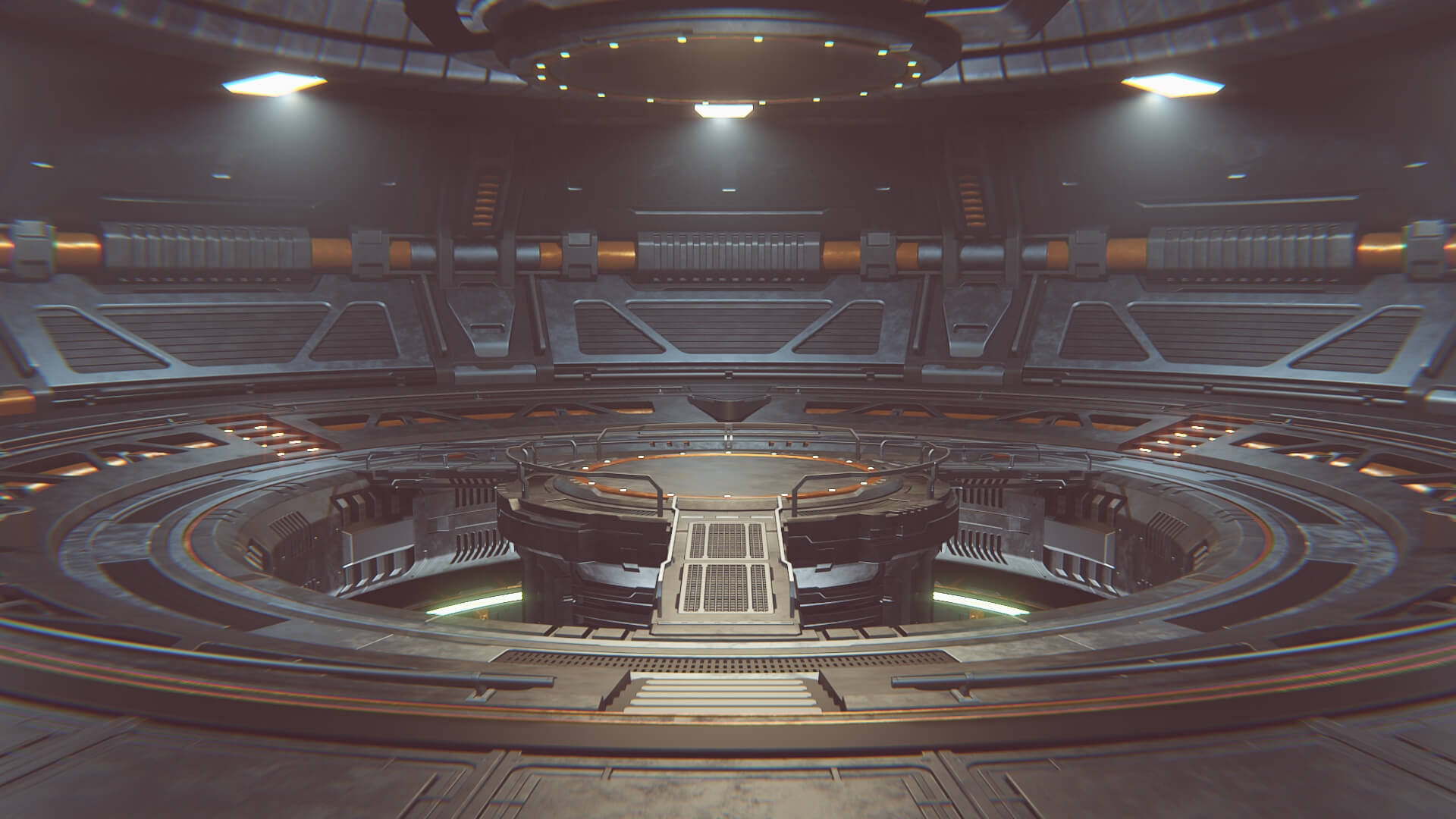 Sci-fi Industrial Scene 3D Render | RenderHub Gallery