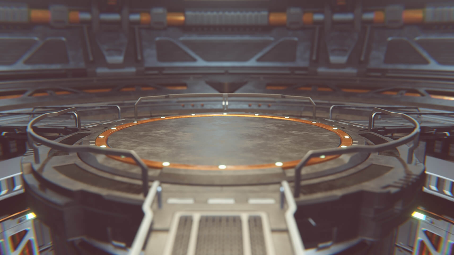 Sci-fi Industrial Scene 3D Render, Digital Art by qwestgamp
