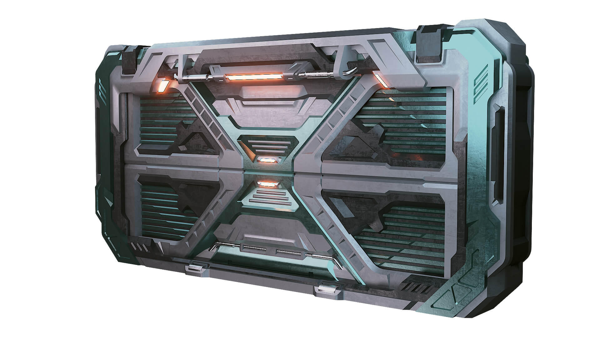 Sci-Fi Door Draft 3D Model by qwestgamp