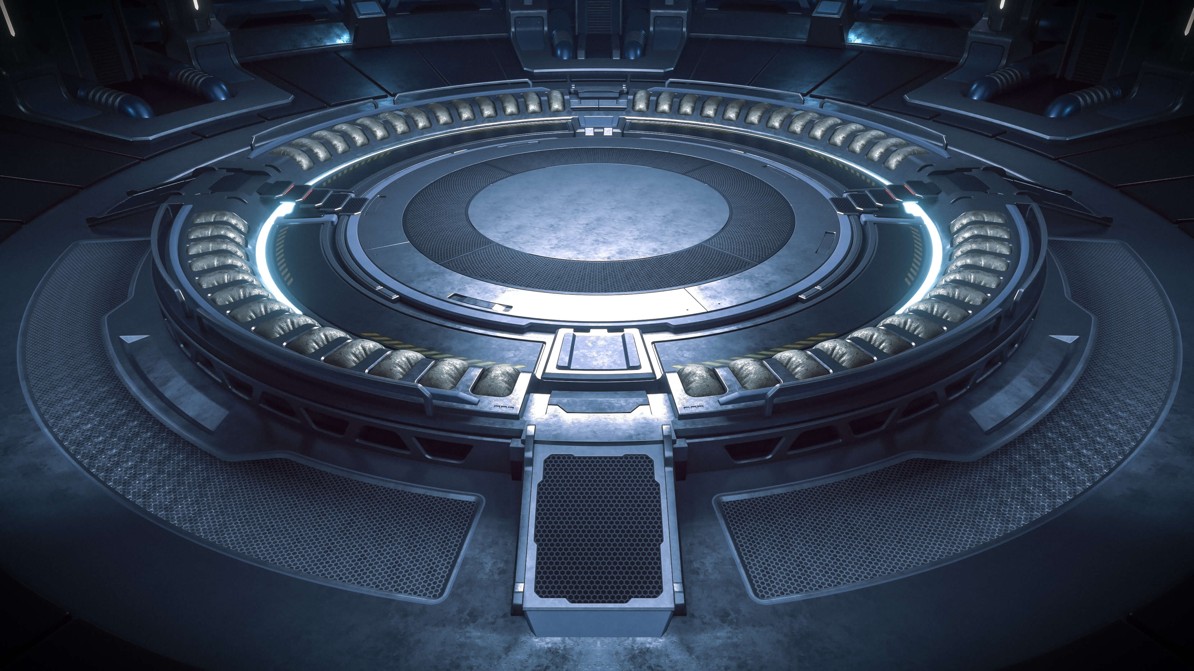 Sci-Fi Hangar Rework Scene 3D Model by qwestgamp