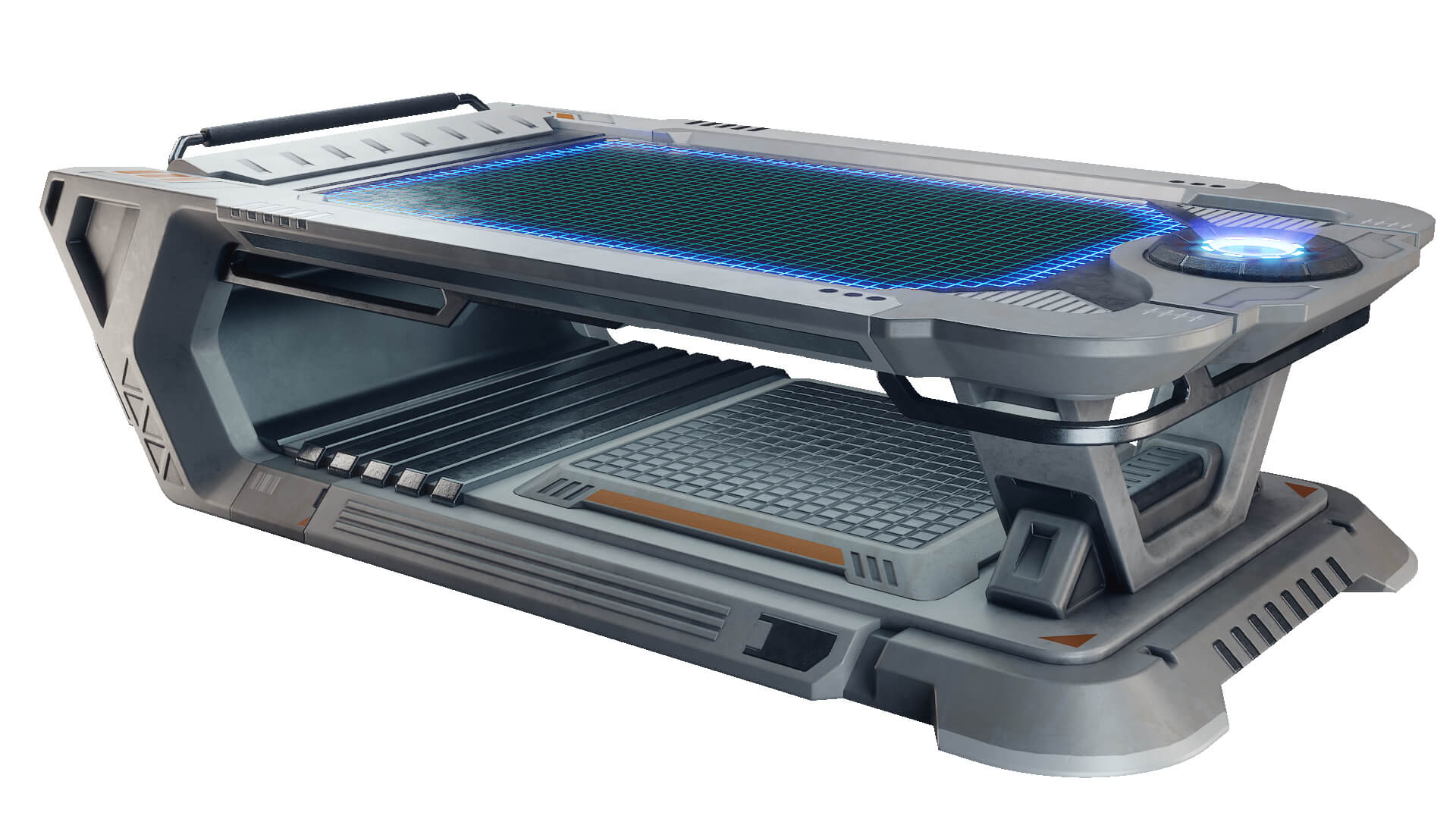 Sci-Fi Holographic Control Panel 3D Model by qwestgamp