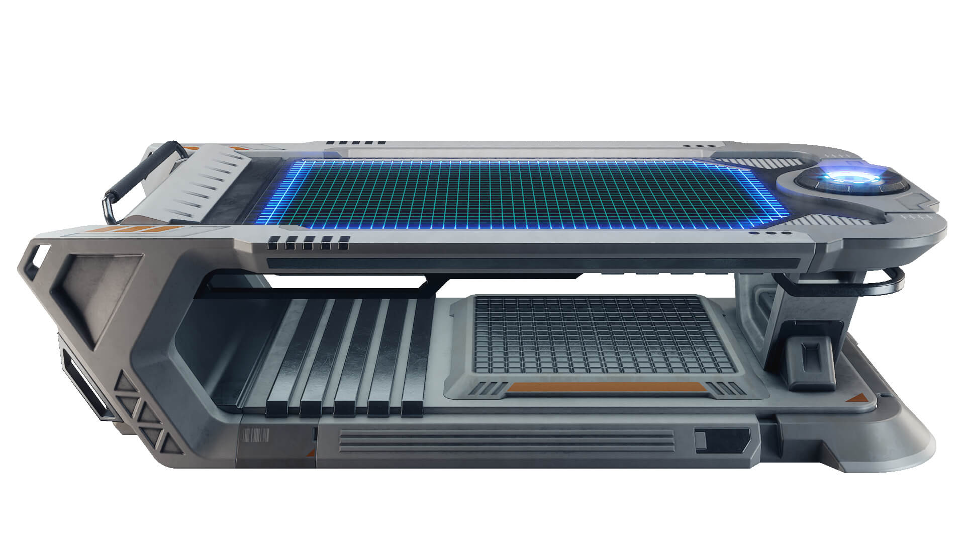 Sci-Fi Holographic Control Panel 3D Model by qwestgamp