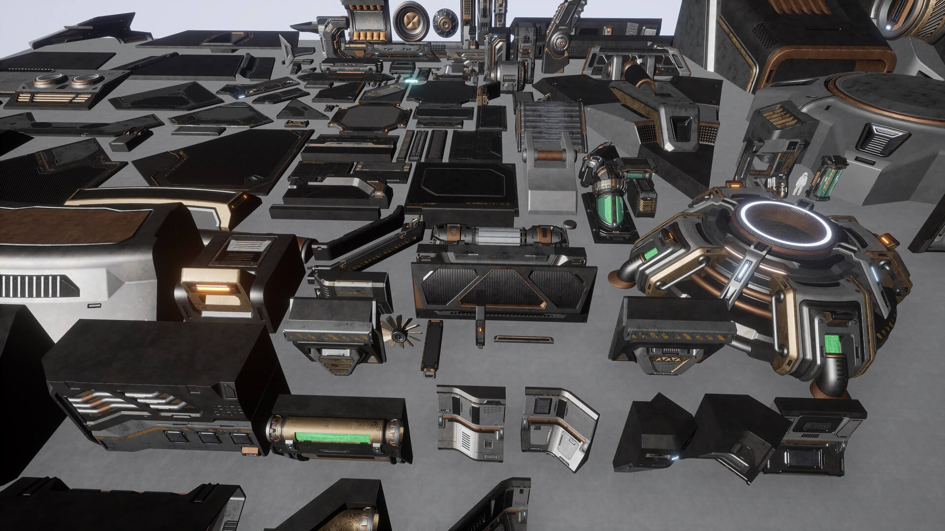 Sci-Fi Industrial Base 3D Model by qwestgamp