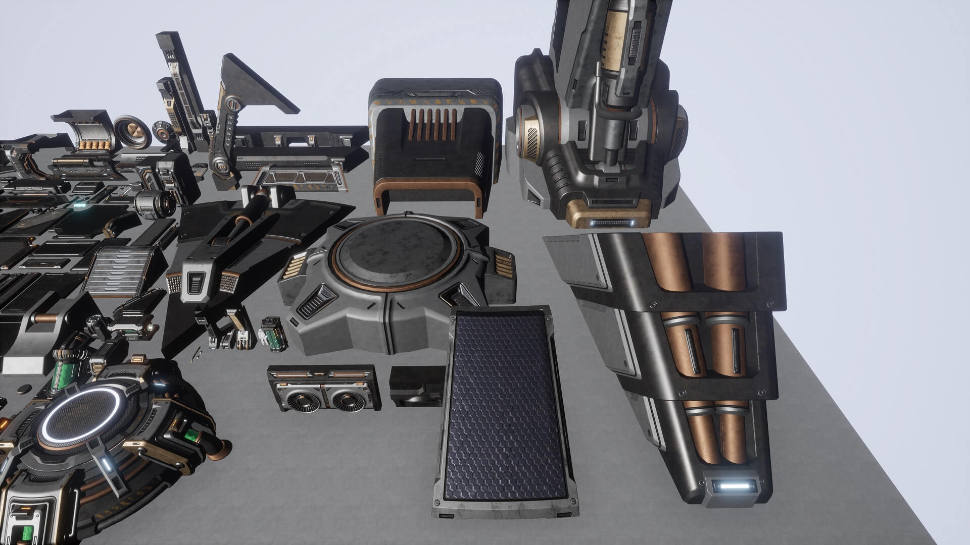 Sci-Fi Industrial Base 3D Model by qwestgamp