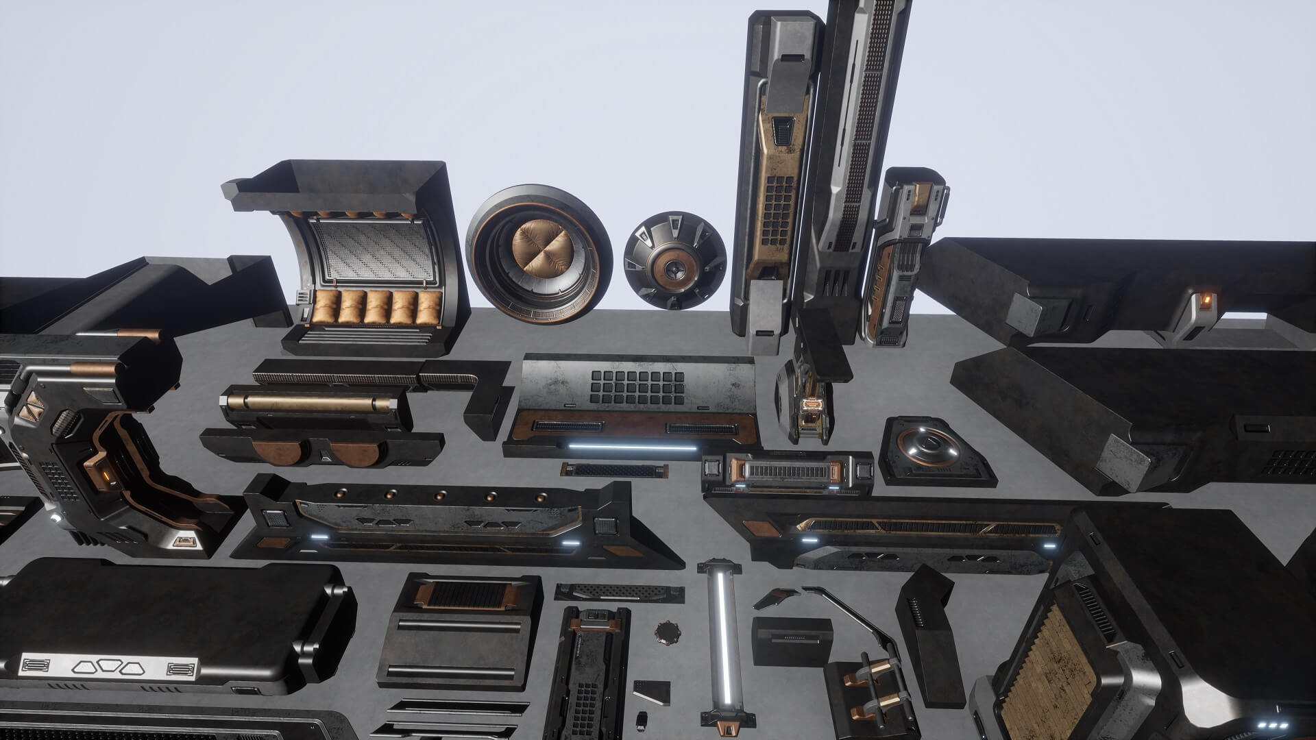 Sci-Fi Industrial Base 3D Model by qwestgamp