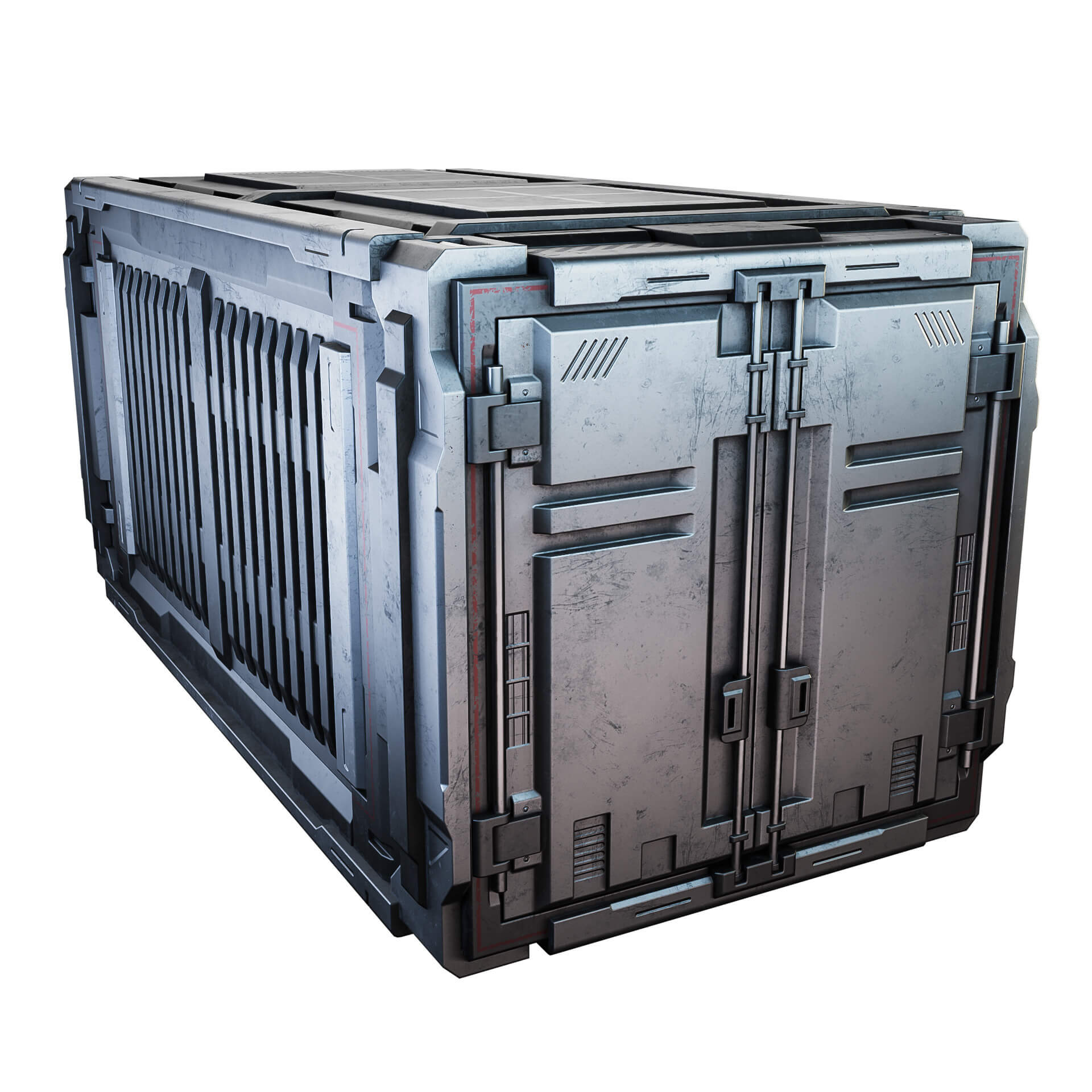 Sci-Fi Industrial Container 3D Model by qwestgamp